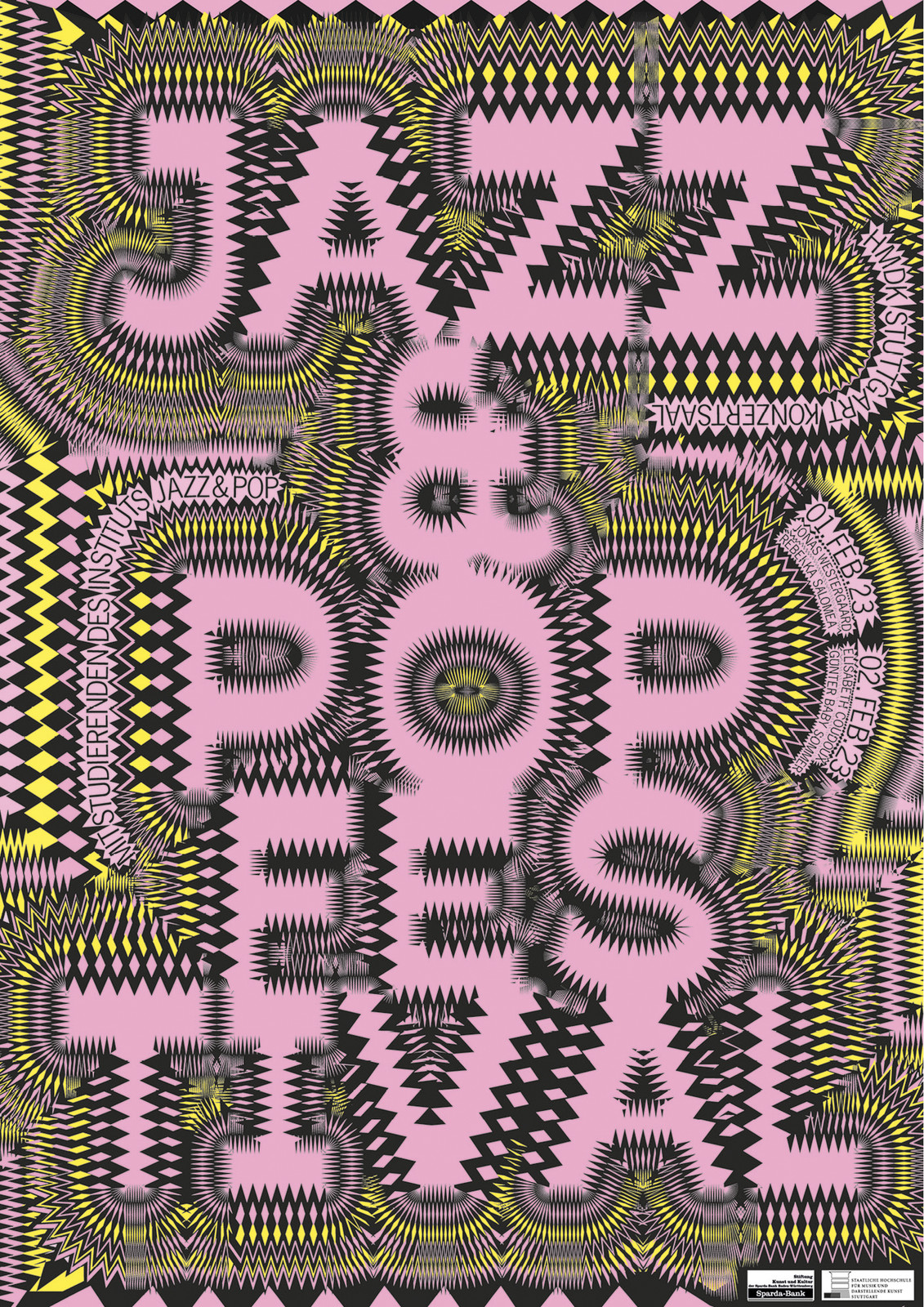 “Jazz & Pop Festival”, 2023, by Dabin Kim for 100 beste Plakate - typo/graphic posters