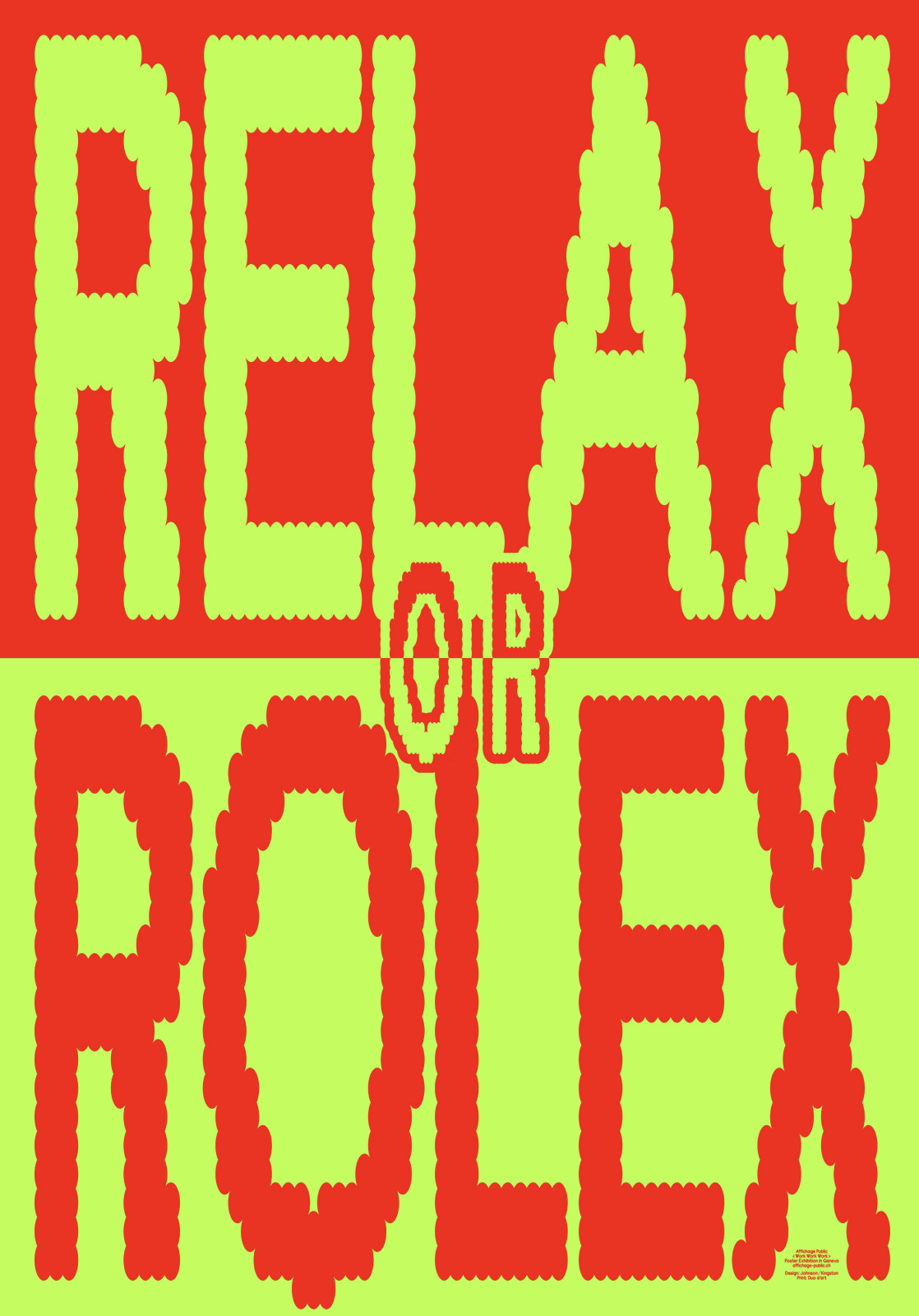 “Relax or Rolex”, 2023, by Johnson/Kingston for 100 beste Plakate ...