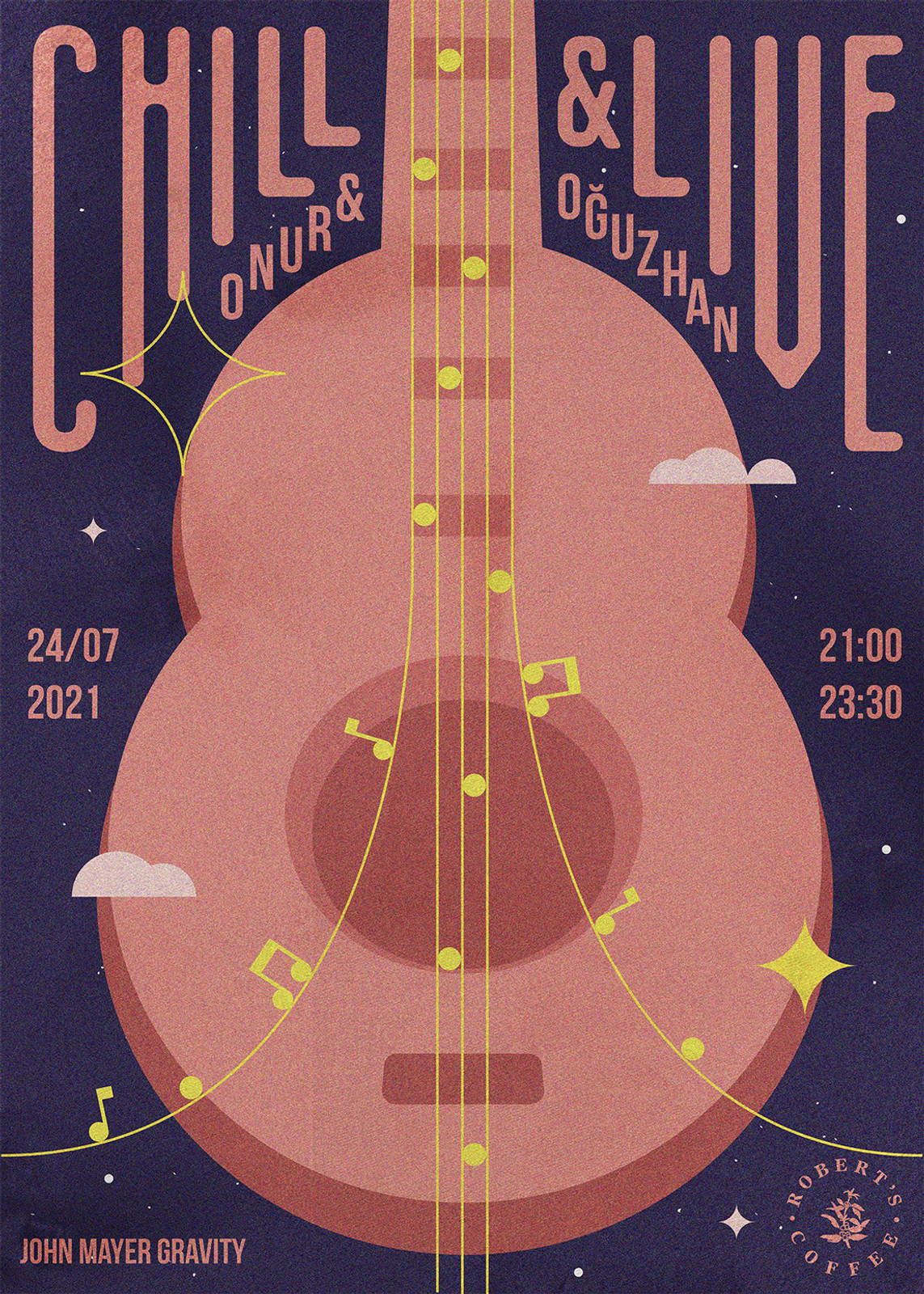 “Chill and Live”, 2021, by ahmet barin - typo/graphic posters