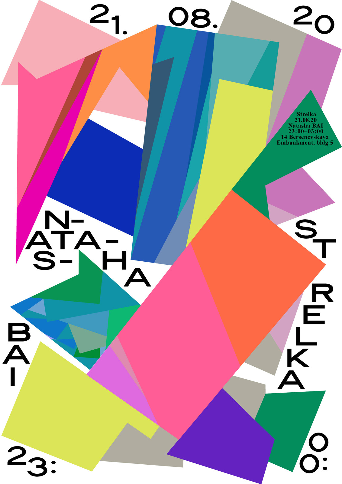 “Strelka Bar”, 2020, by Anna Kulachek - typo/graphic posters