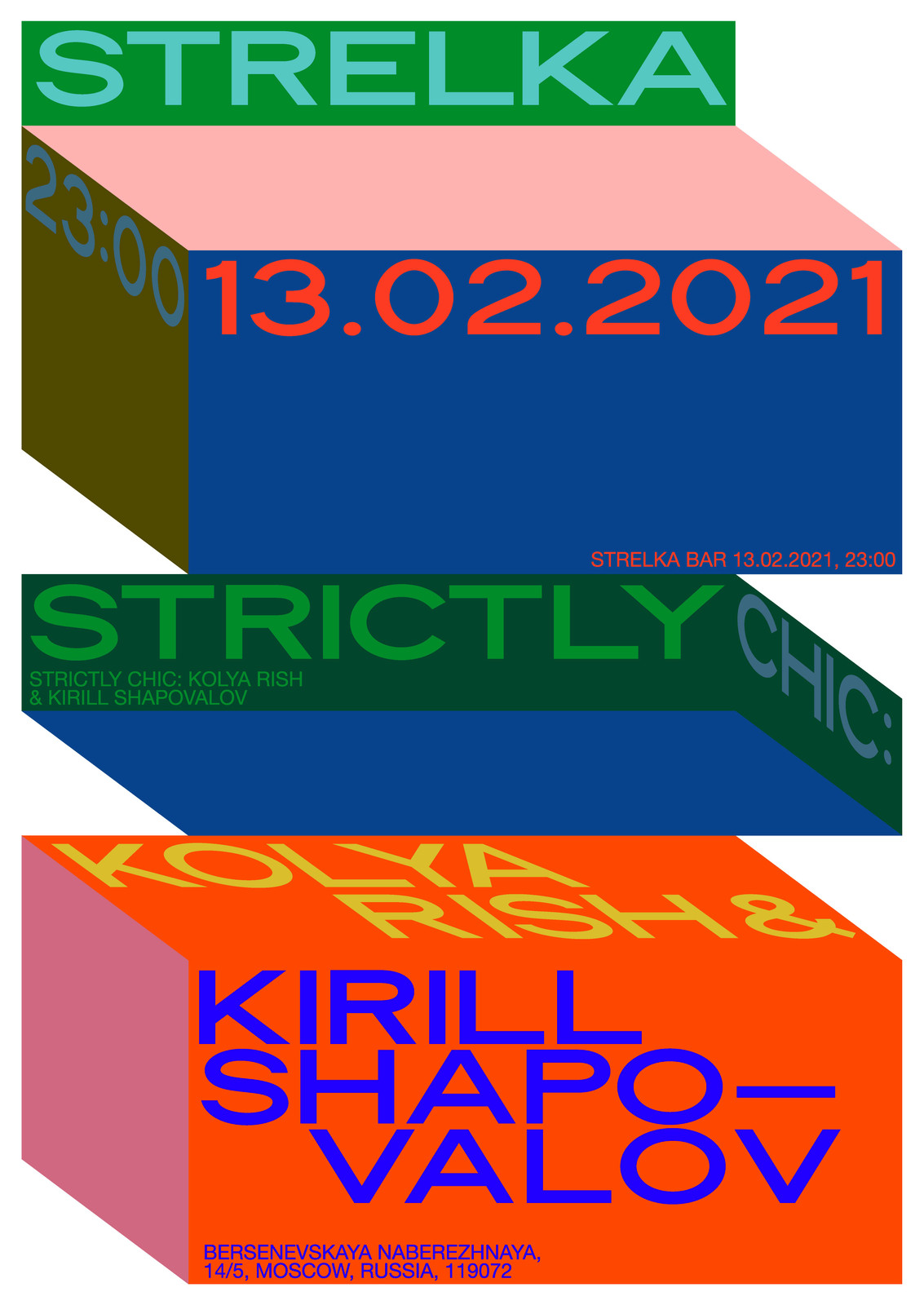 “Strelka”, 2021, by Anna Kulachek - typo/graphic posters