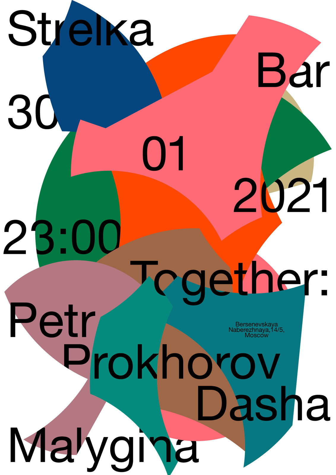 “Strelka Bar”, 2021, by Anna Kulachek - typo/graphic posters