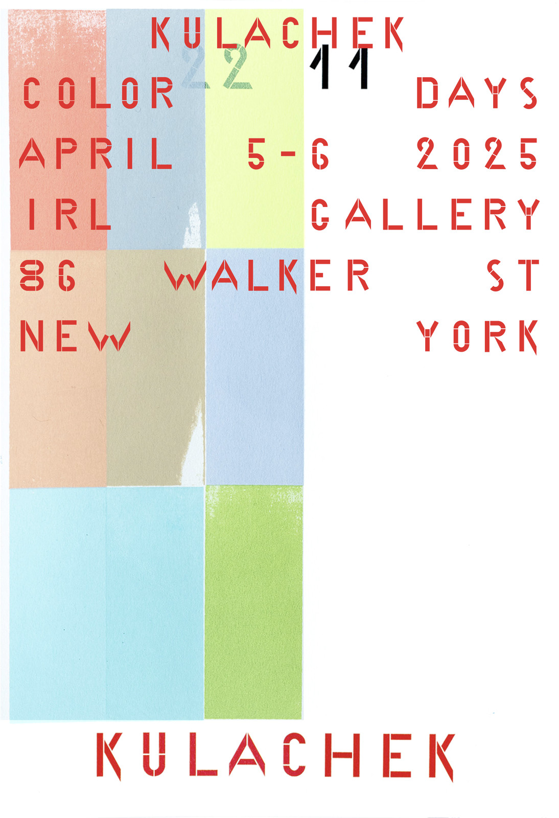 “COLOR DAYS”, 2025, by Anna Kulachek - typo/graphic posters