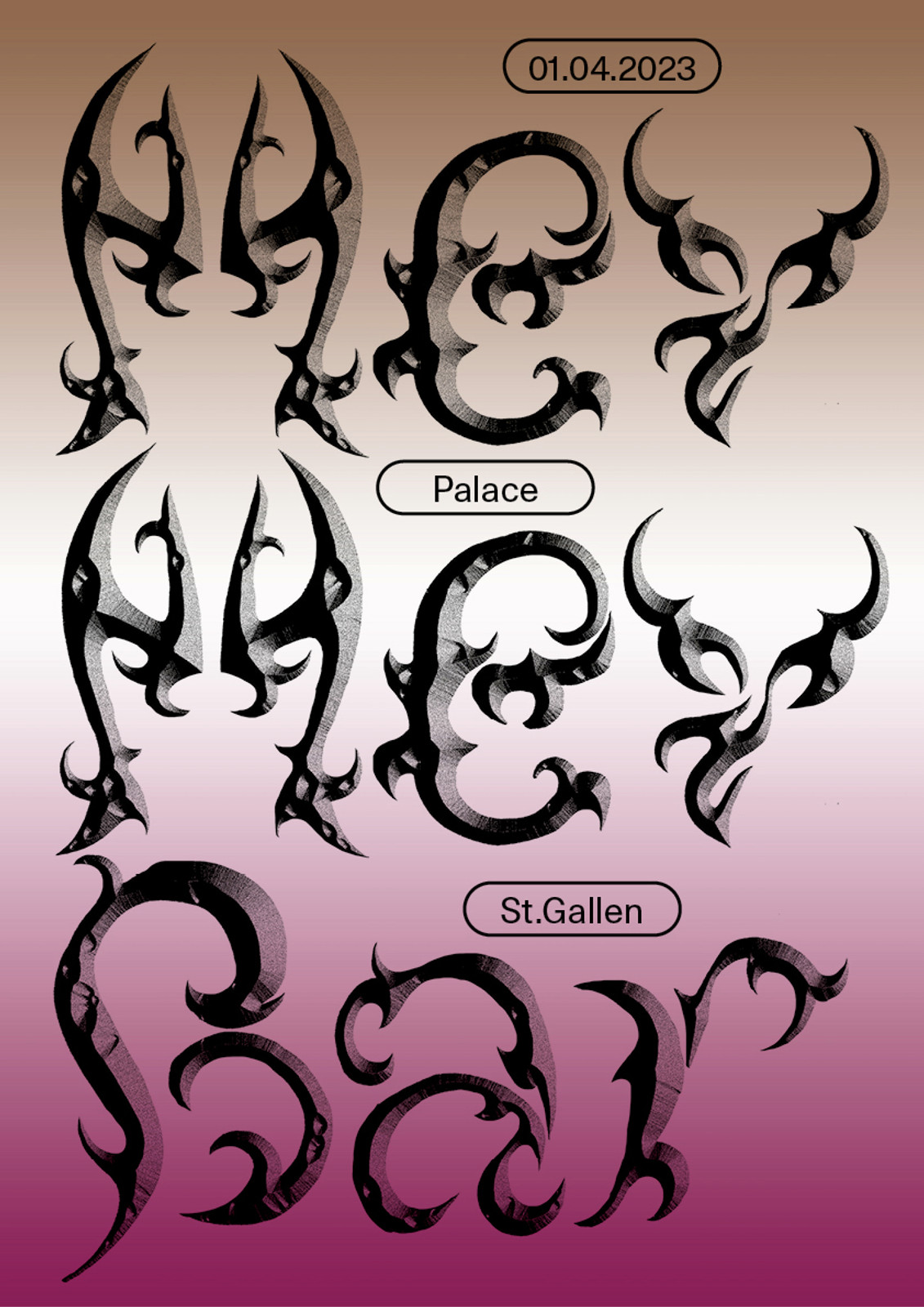 “Hey Hey Bar”, 2021, by Studio Anna Haas - typo/graphic posters