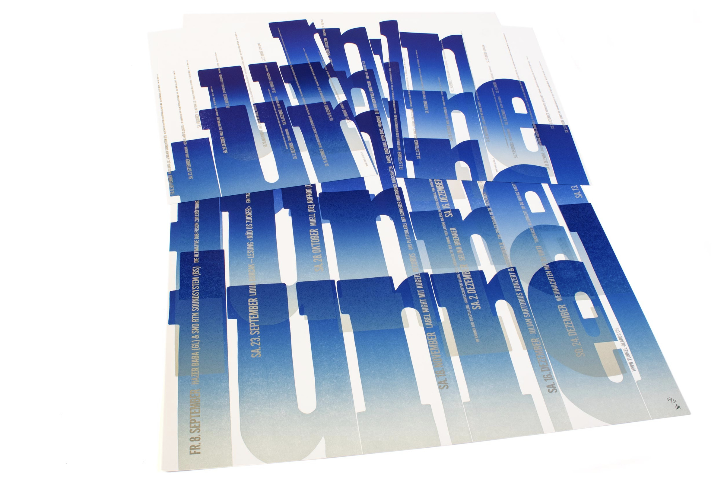 “Tunnel III”, 2023, by Dafi Kühne - typo/graphic posters