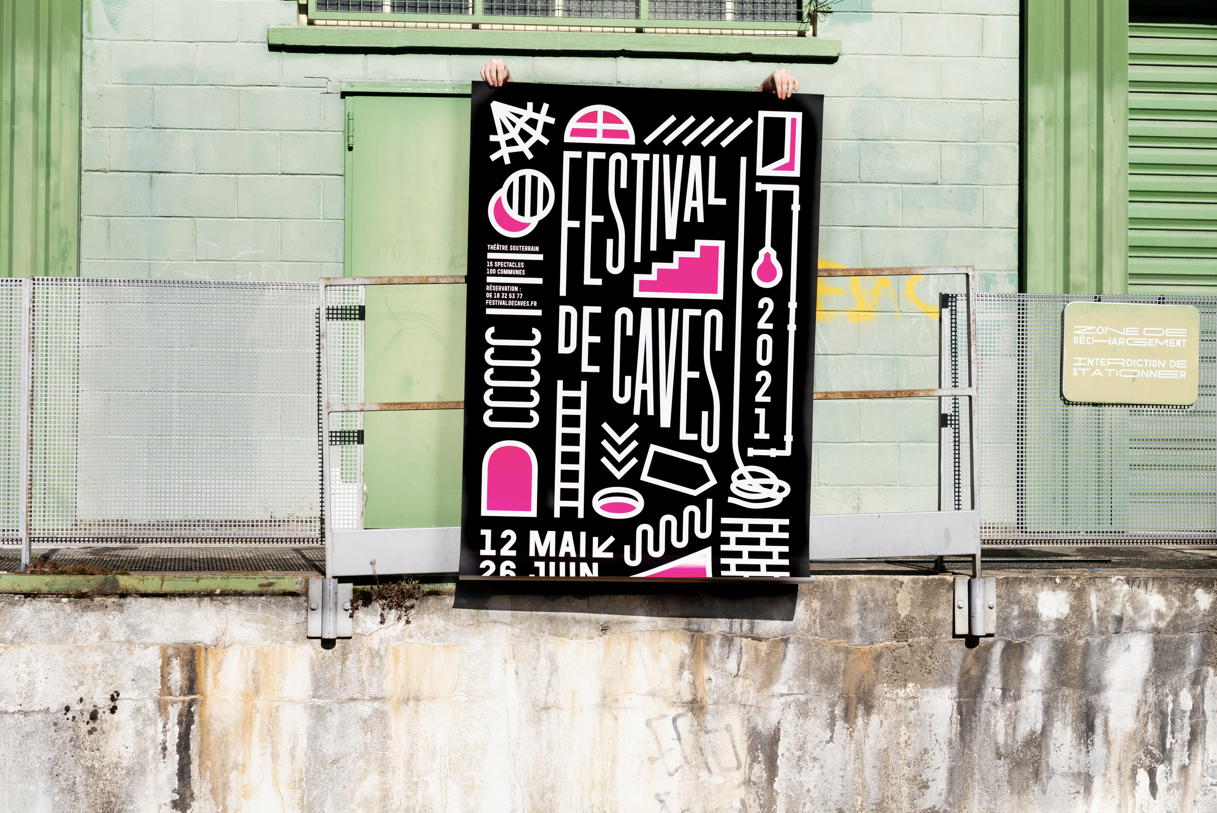 “Festival de Caves édition 2021”, 2021, by Baptiste Plantin, thomas Huot Marchand - typo/graphic ...