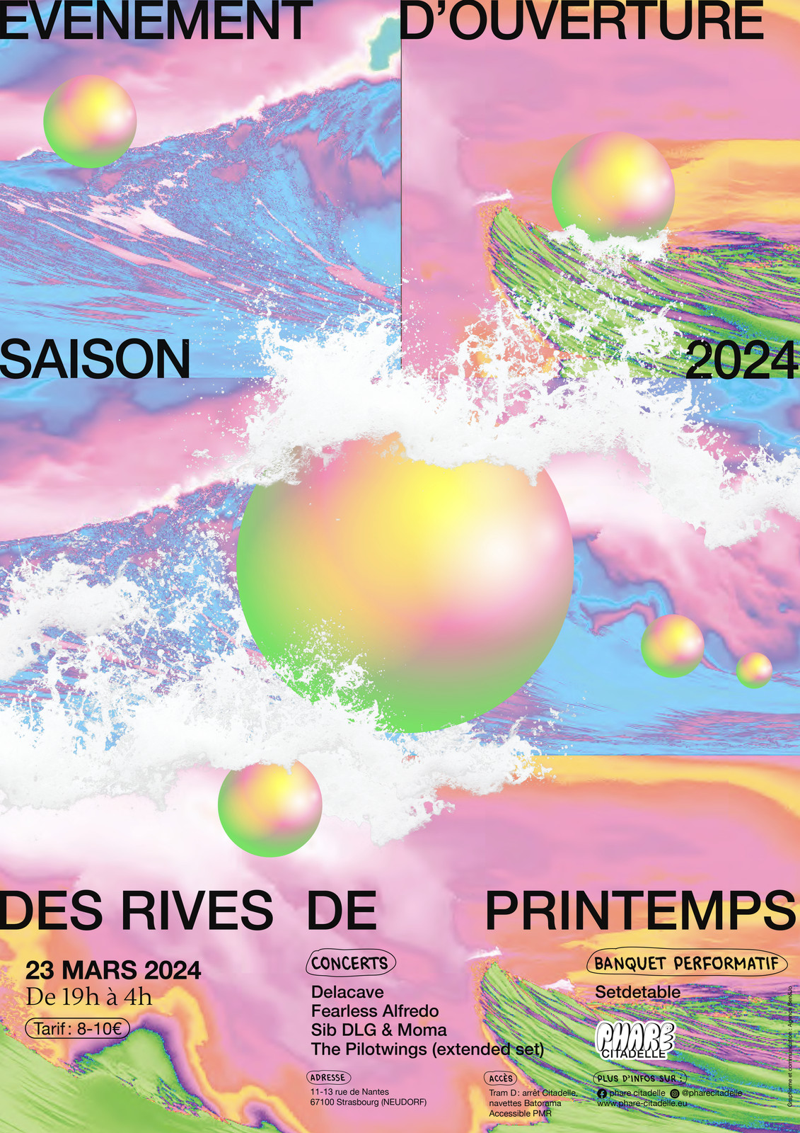 Rives d'automne (Phare Citadelle)”, 2023, by Ben&Jo - typo/graphic posters
