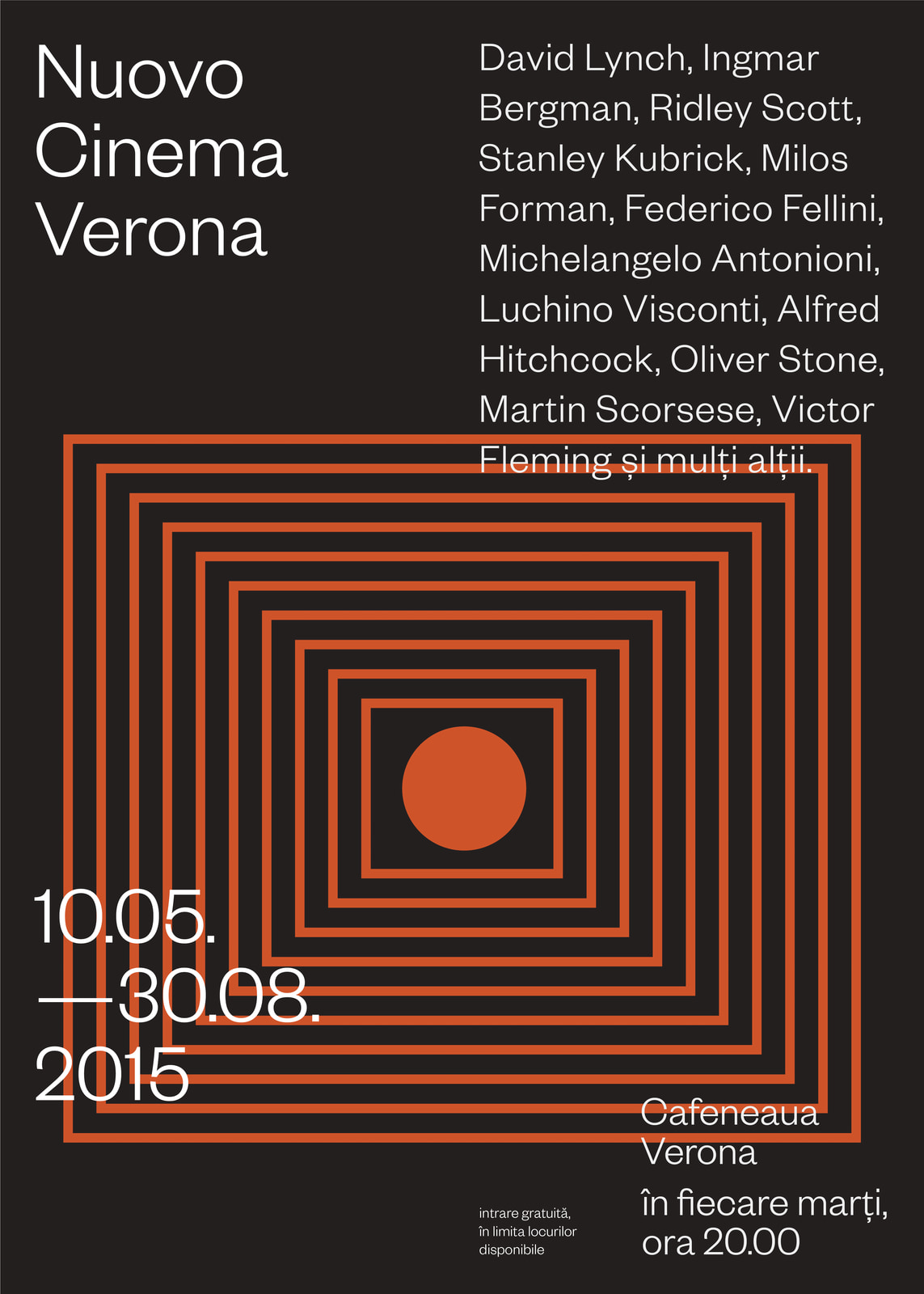 “Nuovo Cinema Verona”, 2015, by bogdan ceausescu - typo/graphic posters