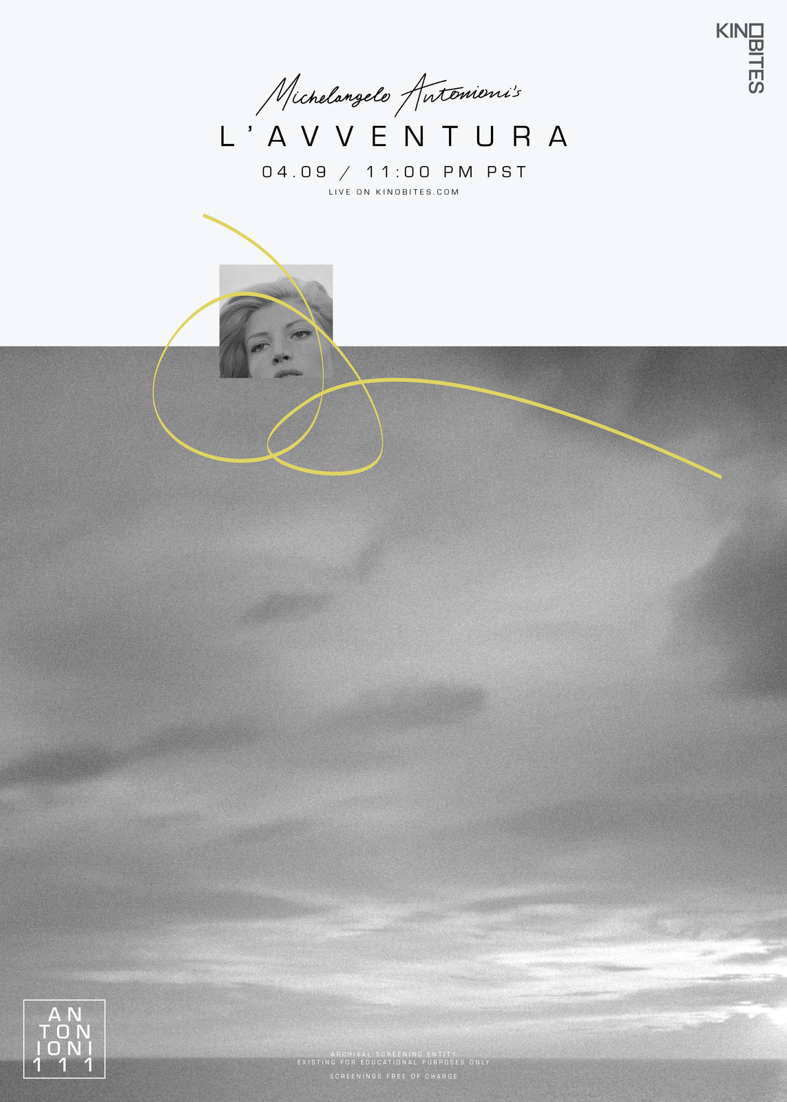 “Antonioni 111”, 2023, by Carilla Karahan - typo/graphic posters