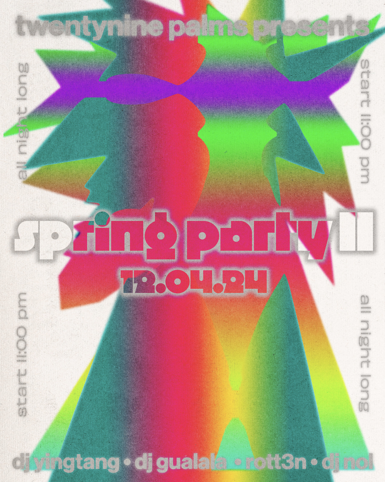 “Spring Party”, 2024, by Carilla Karahan - typo/graphic posters