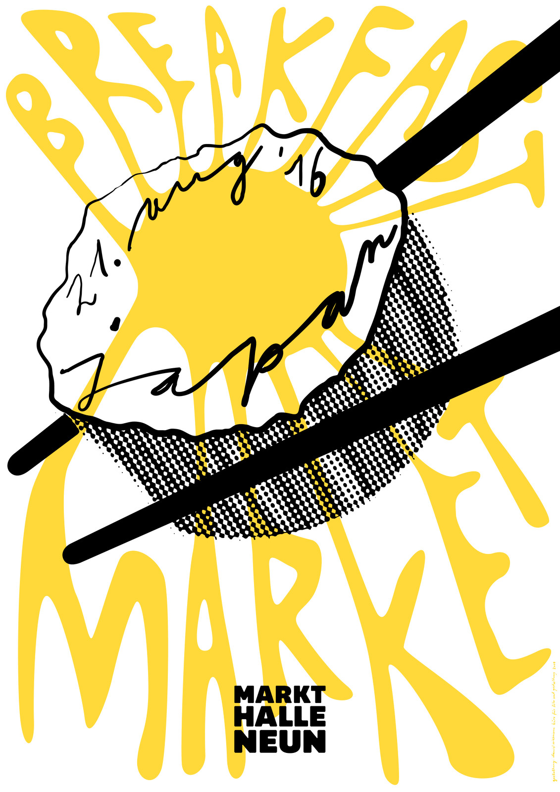 “Breakfast Market”, 2014, by Daniel Wiesmann - typo/graphic posters
