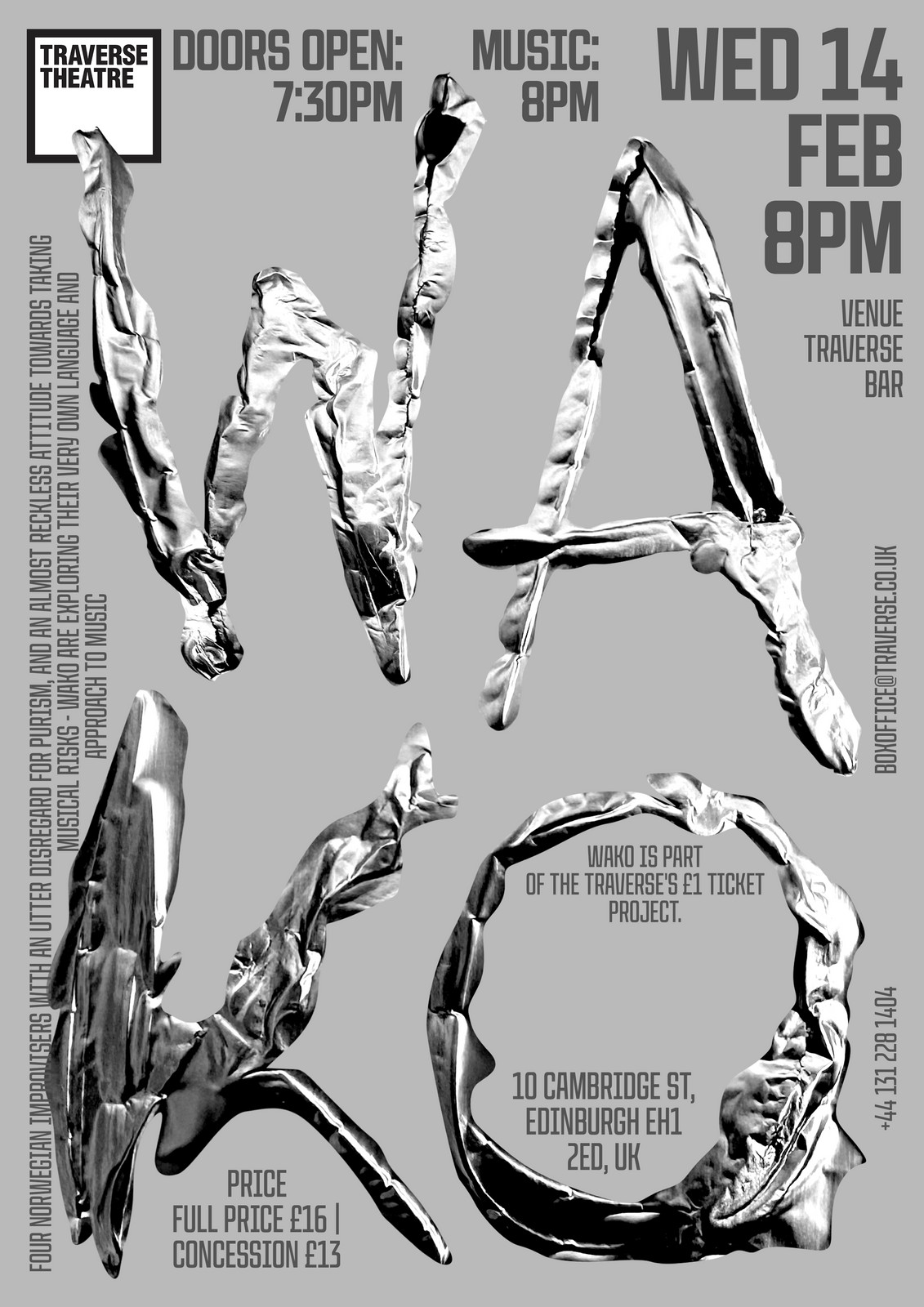 “Wako”, 2023, by Elena Byalaya - typo/graphic posters