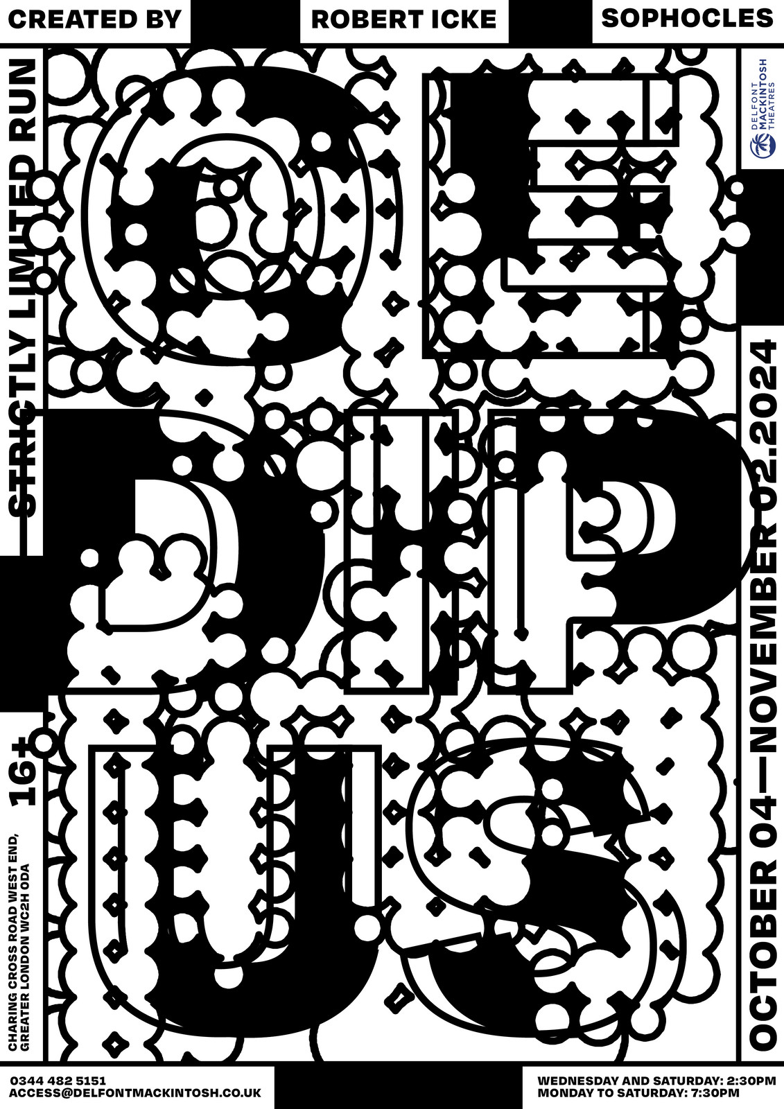 “Oedipus”, 2024, by Elena Byalaya - typo/graphic posters