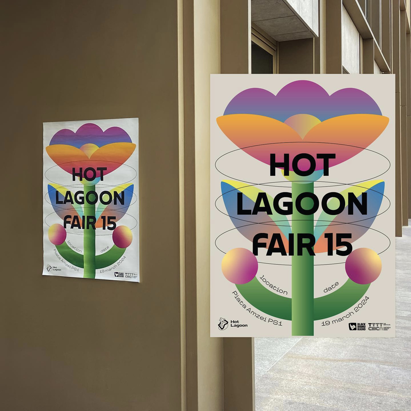 “Hot Lagoon 15”, 2024, by Eleni Dafini Bacula - typo/graphic posters