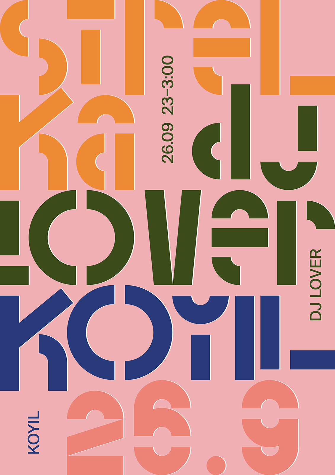 “Strelka Bar”, 2020, by Elvira Akateva - typo/graphic posters