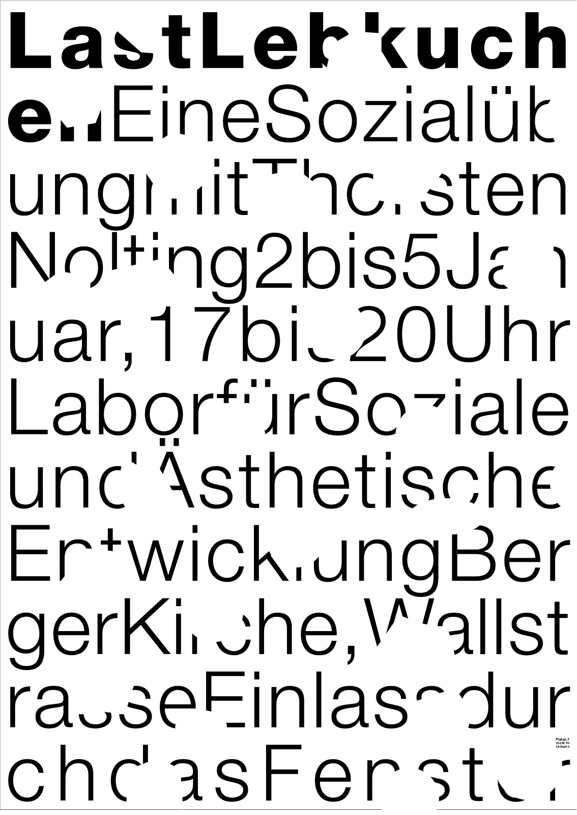 “Labor”, 2002, by fons hickmann - typo/graphic posters