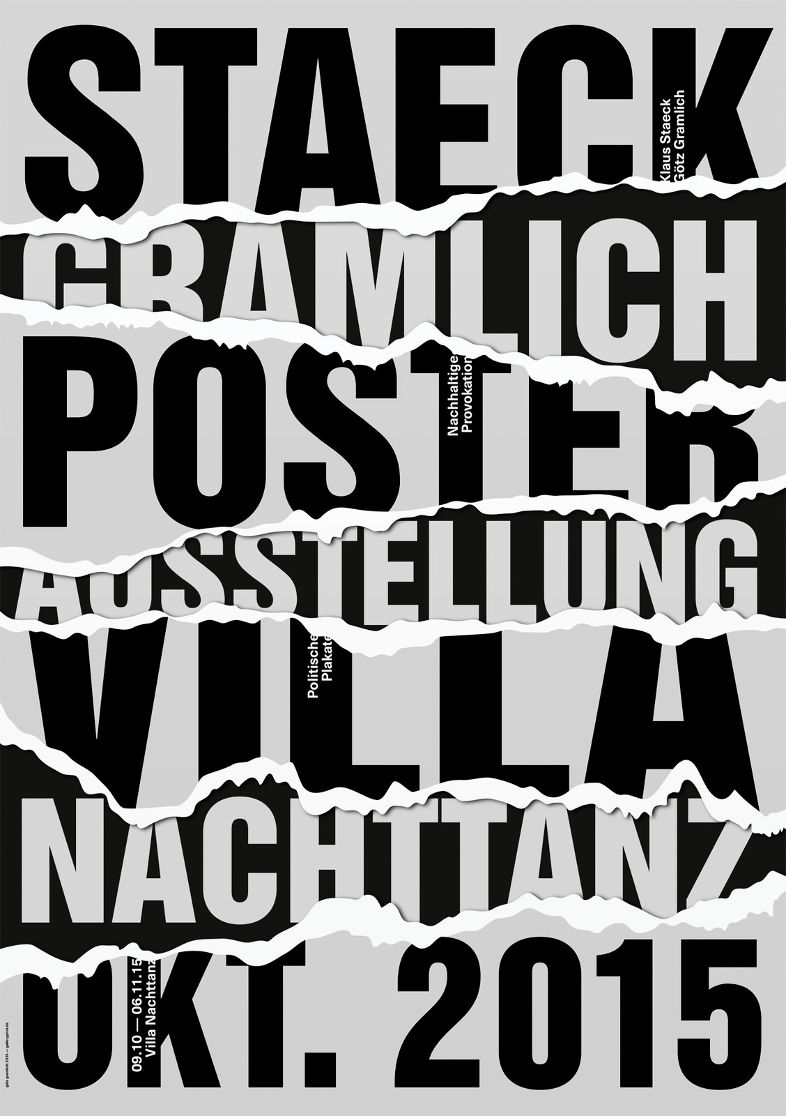 “Poster Villa”, 2015, by Götz Gramlich - typo/graphic posters