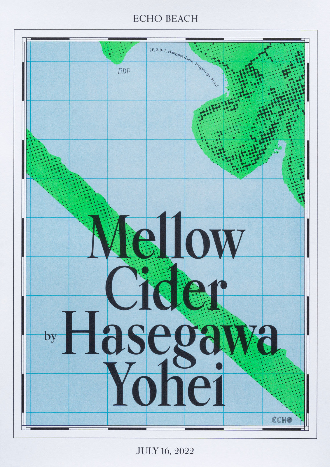 “Echo Beach”, 2022, by Jaemin Lee - typo/graphic posters