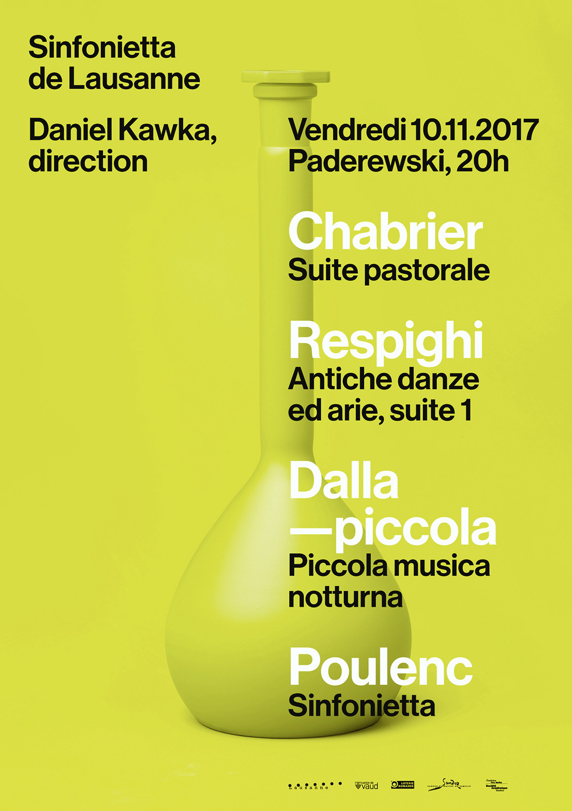 “Sinfonietta – Volumetric flask”, 2017, by Juuni - typo/graphic posters