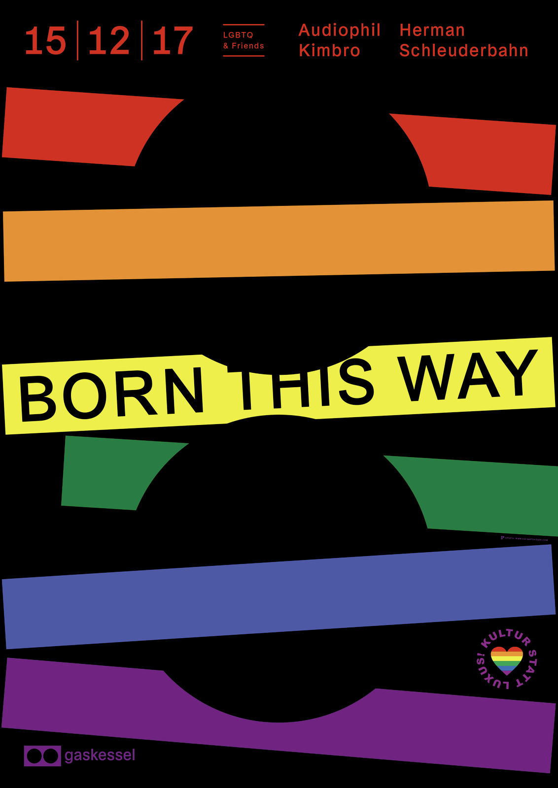 “Born This Way (LGBTQ Event Poster)”, 2019, by Kai Damian Matthiesen ...