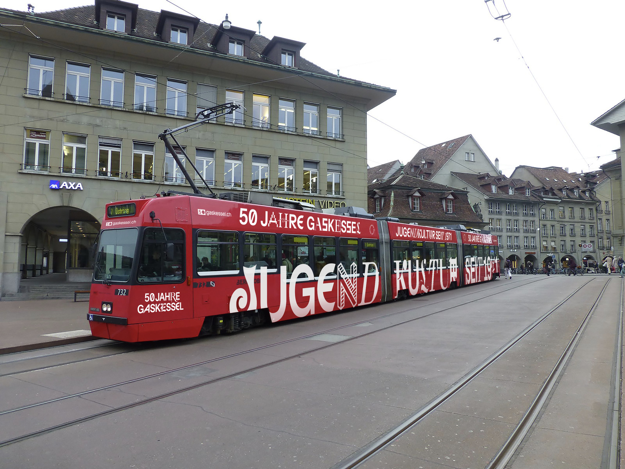 “50 Years Gaskessel Bern”, 2021, by Kai Matthiesen - typo/graphic posters