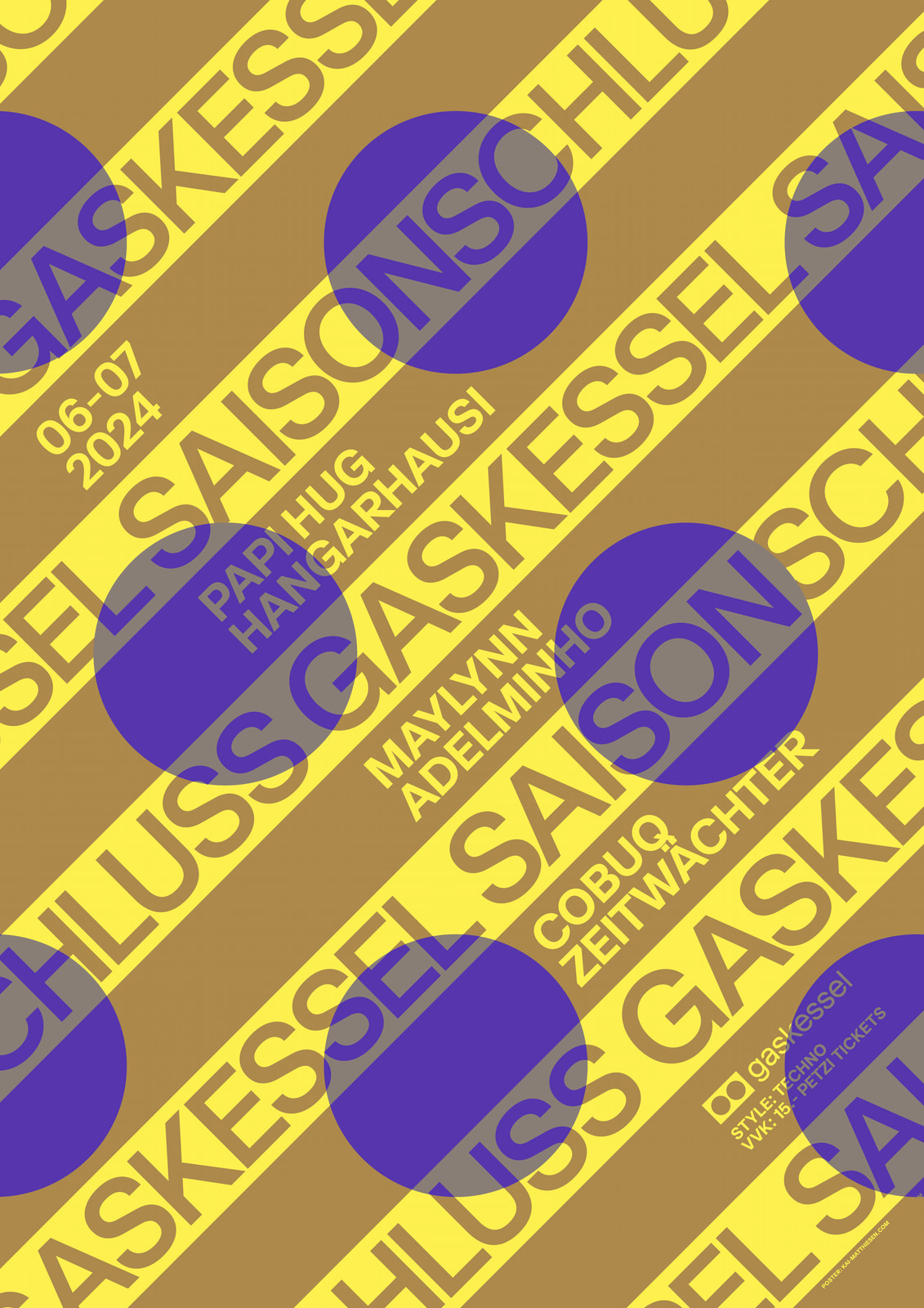 “Monthly LineUp Posters for Gaskessel Bern”, 2024, by Kai Damian ...