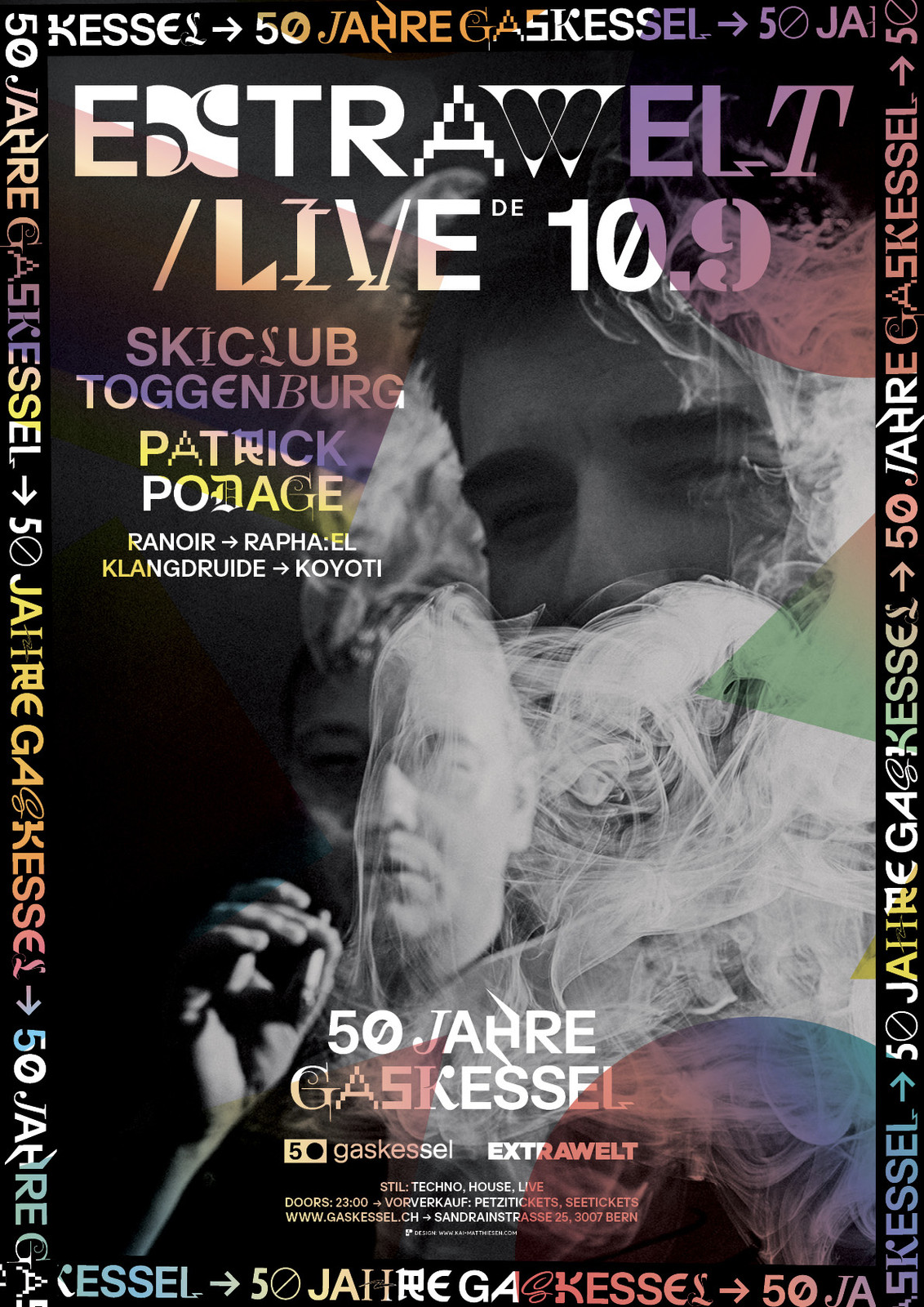 “50 Years Gaskessel Bern”, 2021, by Kai Matthiesen - typo/graphic posters