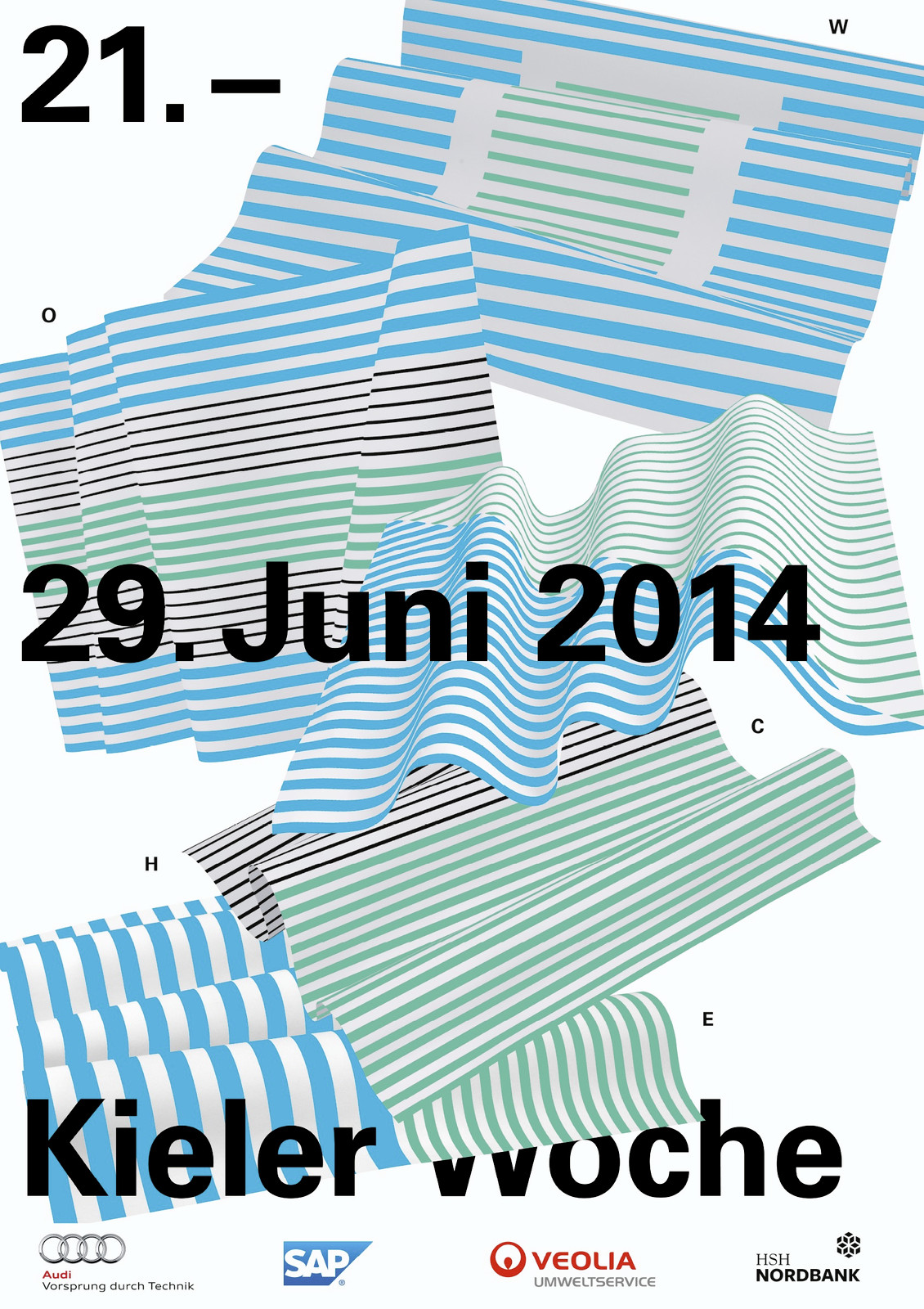 2014, by Harmen Liemburg for Kieler Woche - typo/graphic posters