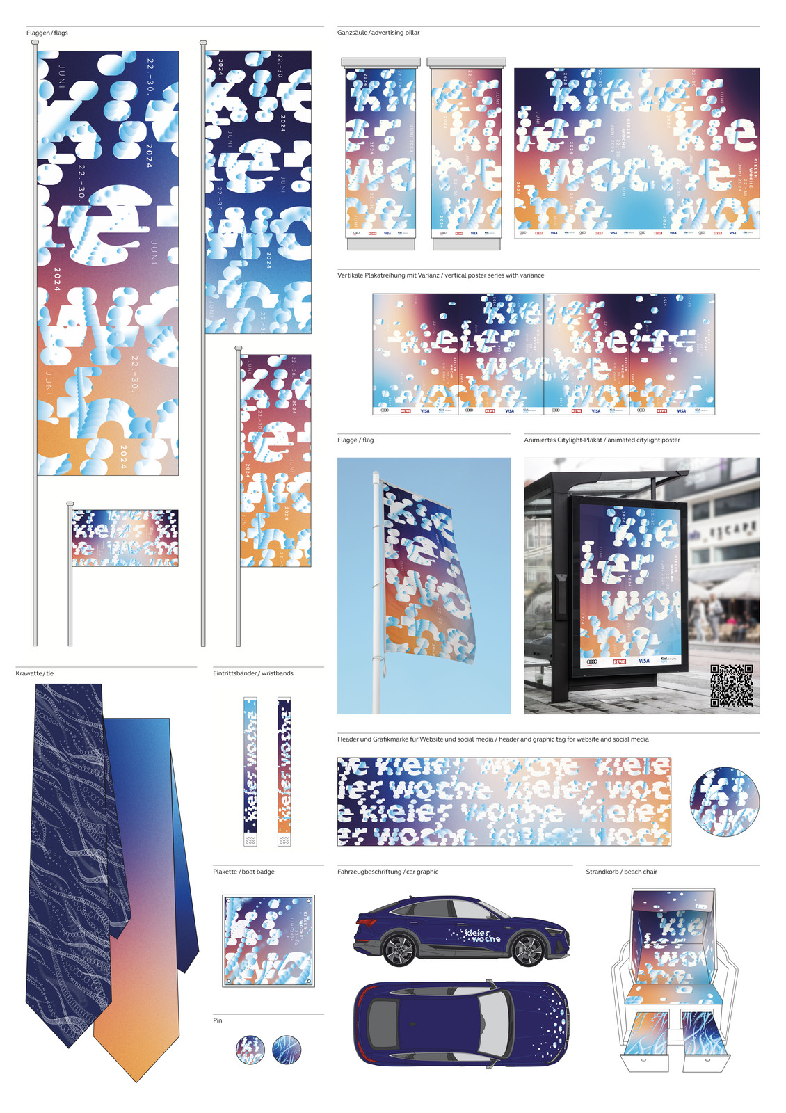 2024, by Muthesius Kunsthochschule for Kieler Woche - typo/graphic posters