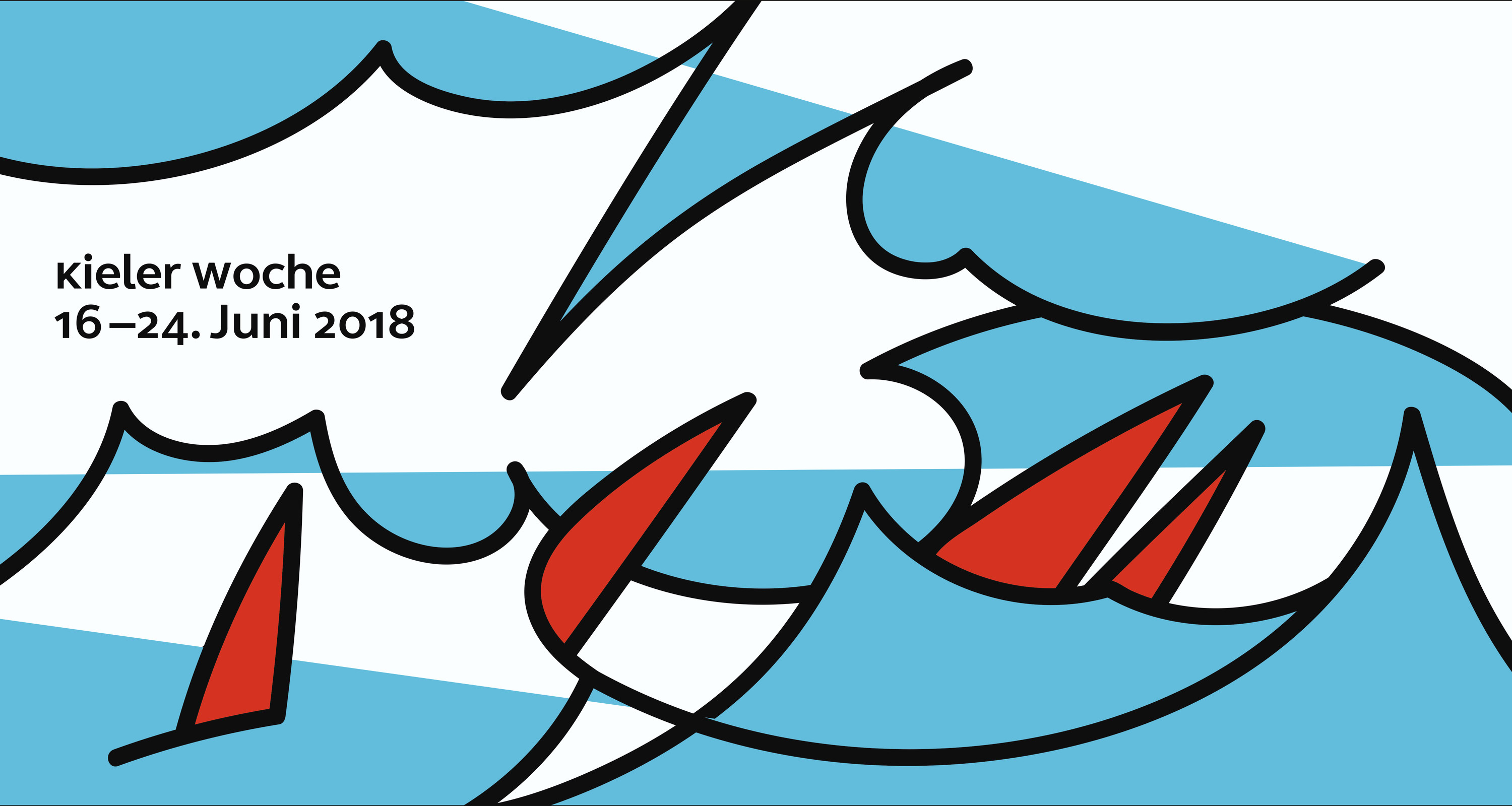 2018, by Verena Panholzer for Kieler Woche - typo/graphic posters