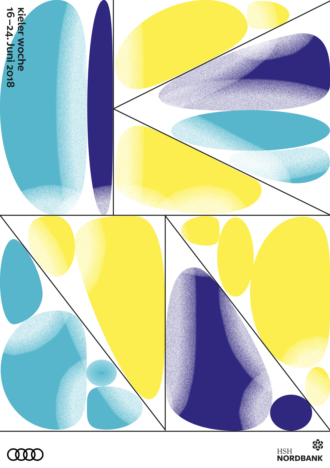 2018, by Verena Panholzer for Kieler Woche - typo/graphic posters