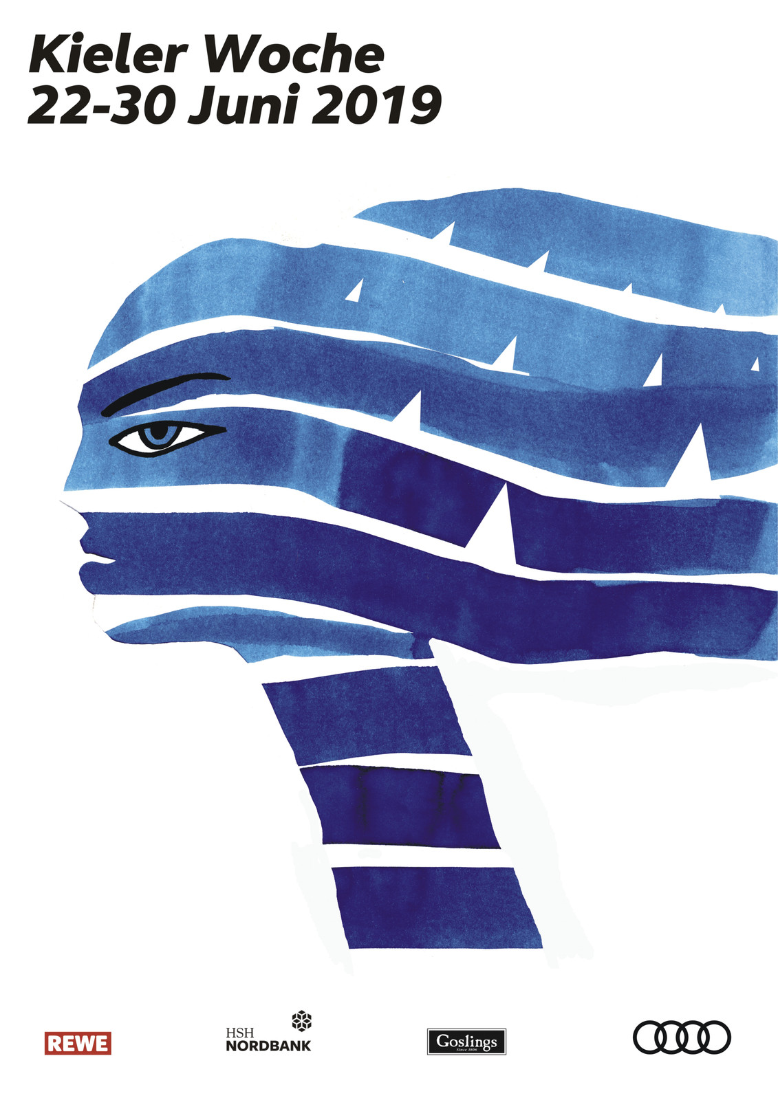 2018, by Verena Panholzer for Kieler Woche - typo/graphic posters