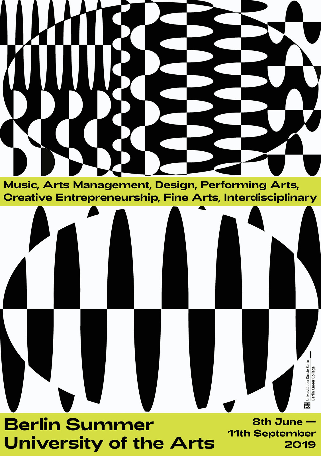 “Berlin Summer University of the Arts”, 2018, by Louise Borinski for Klasse Hickmann - typo ...