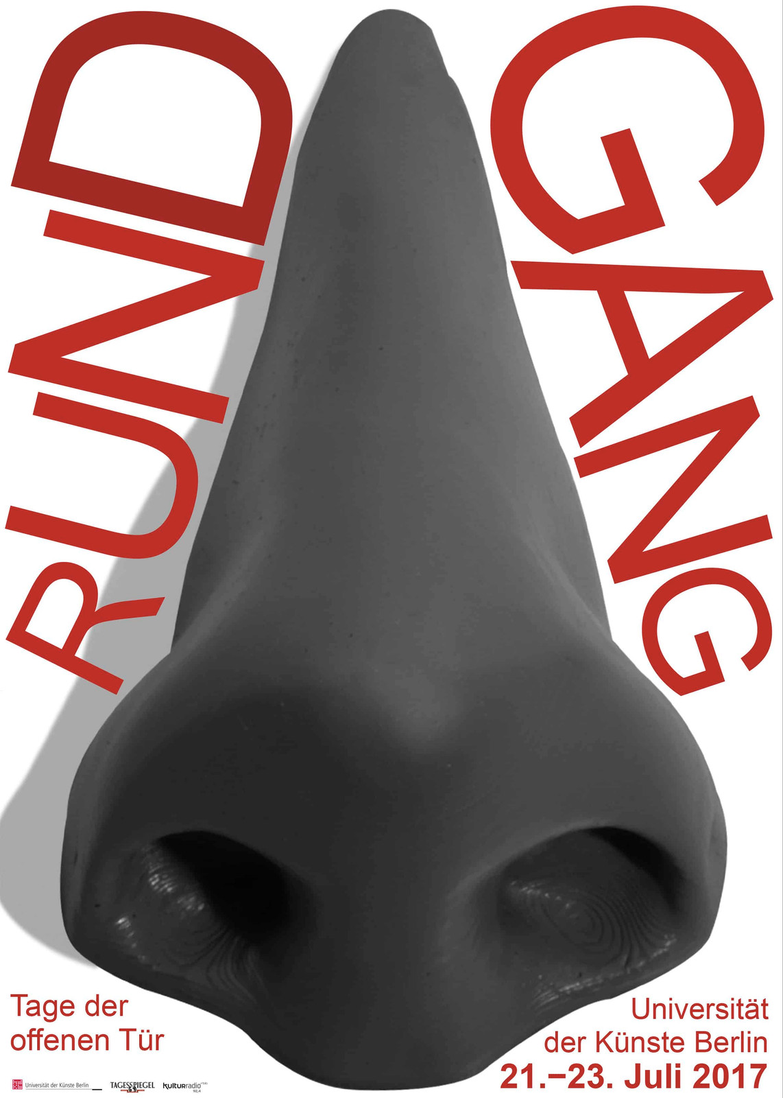 “Rundgangsplakat UdK Berlin”, 2017, by Elias Hanzer for Klasse Hickmann - typo/graphic posters