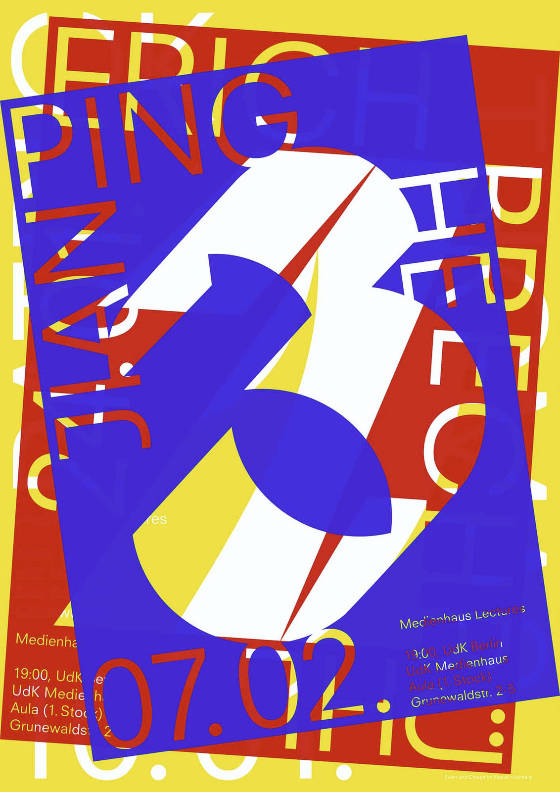 “Berlin Summer University of the Arts”, 2016, by David Gobber for Klasse Hickmann - typo/graphic ...