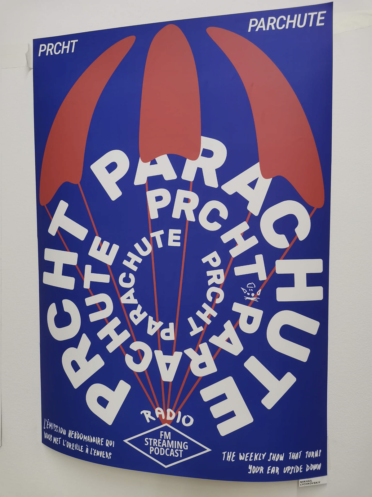 “Parachute PRCHT”, 2022, by Mikhail Lychkovskiy - typo/graphic posters