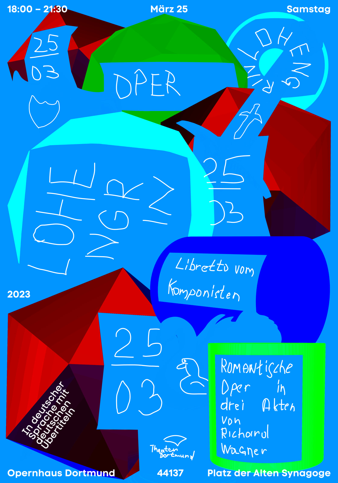 “Lohengrin”, 2022, by Mikhail Lychkovskiy - typo/graphic posters