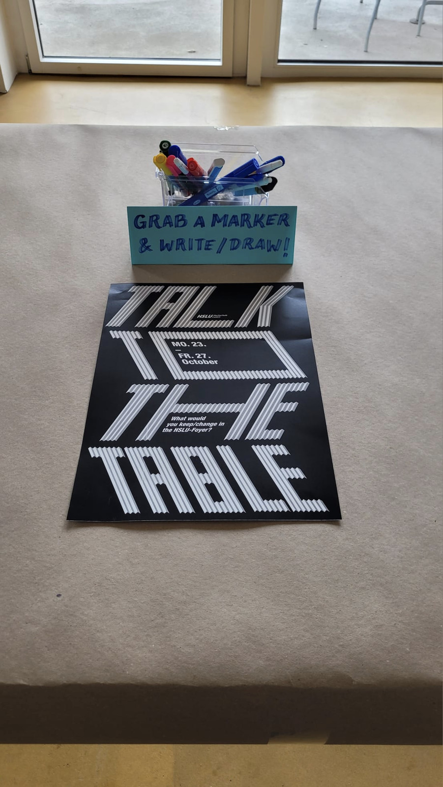 “Talk to the Table”, 2023, by Michael Speranza - typo/graphic posters