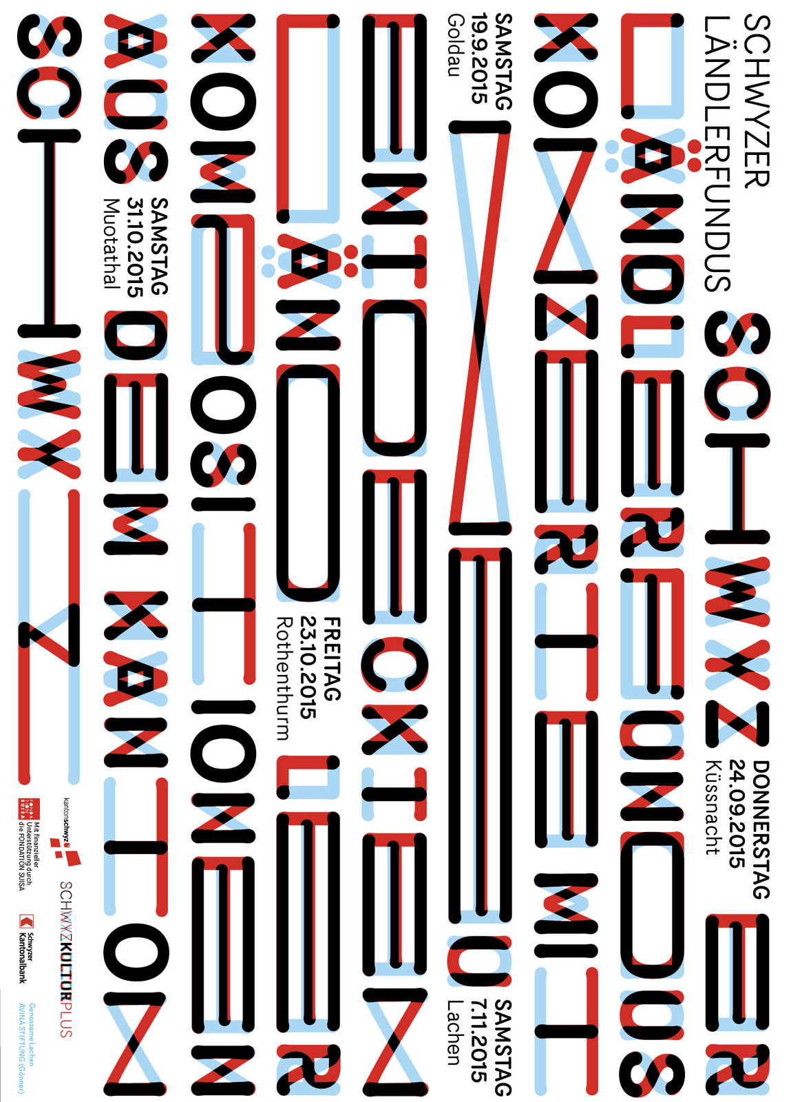 “Schwyzer Ländlerfundus”, 2015, by Michael Speranza - typo/graphic posters