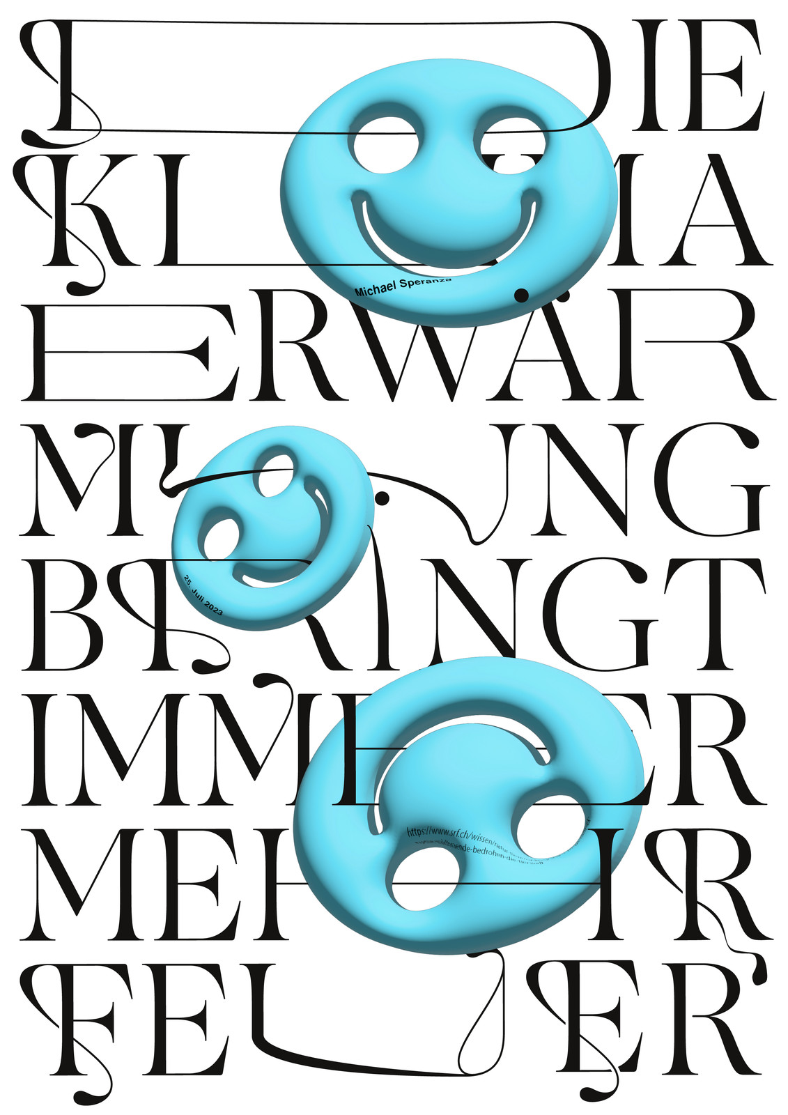 “Experimental newspaper poster series”, 2023, by Michael Speranza ...