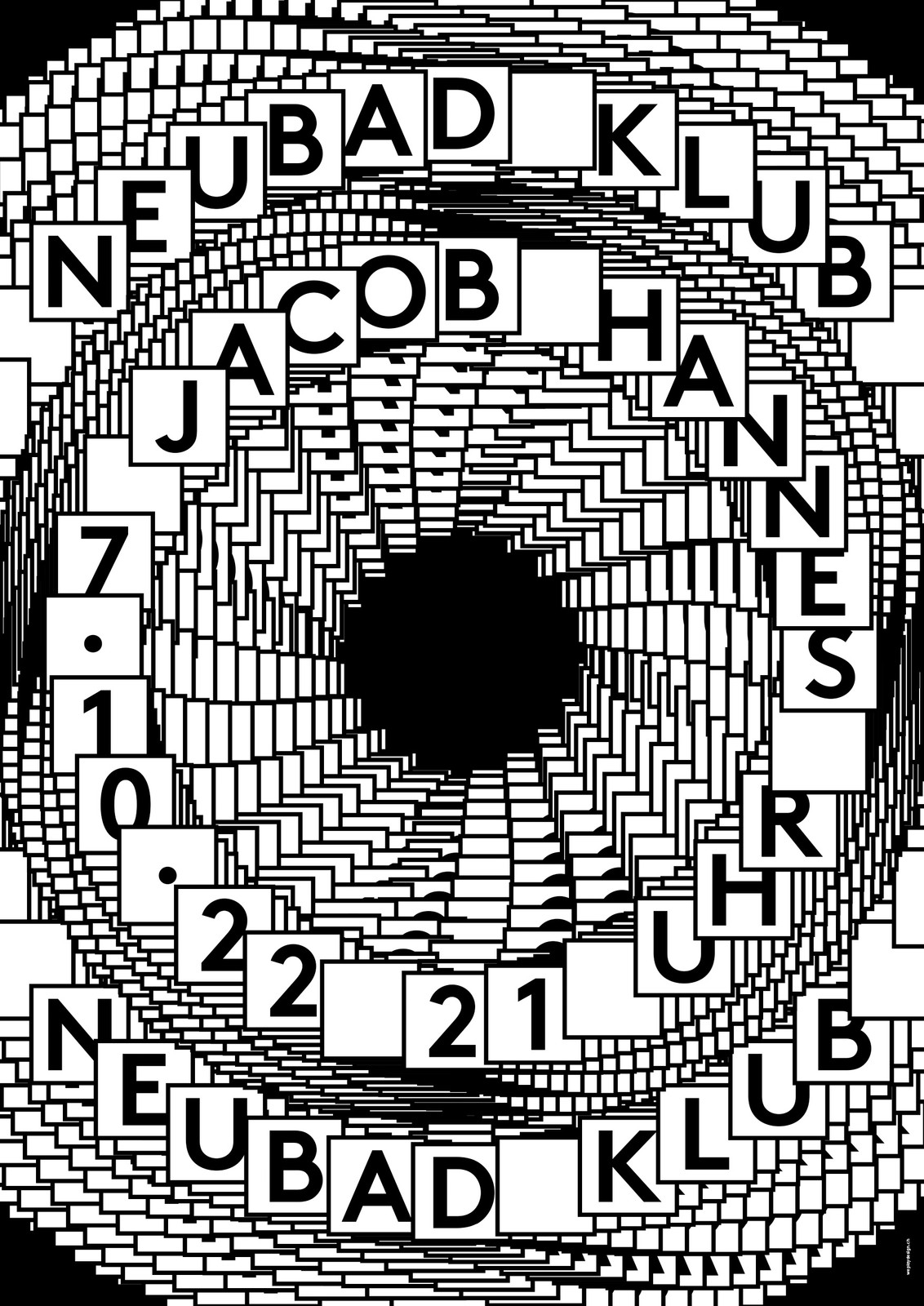 “Raphael Loher”, 2022, by Jahn Koutrios for Neubad - typo/graphic posters