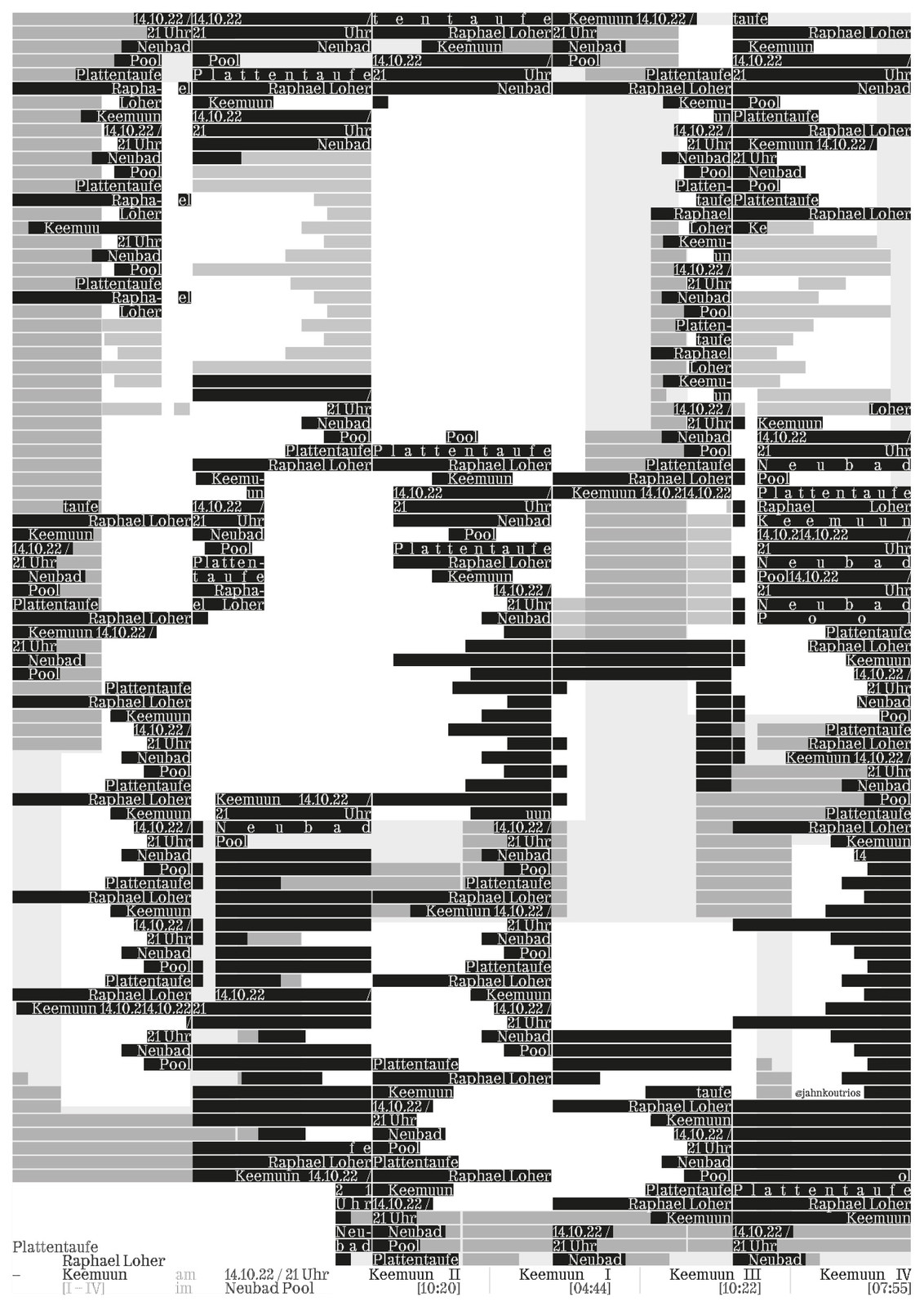 “Cats & Breakies”, 2022, by Michael Speranza for Neubad - typo/graphic ...