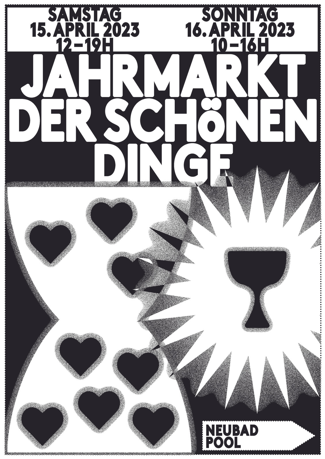 “Der Kern der Dinge”, 2023, by Säg Studio for Neubad - typo/graphic posters