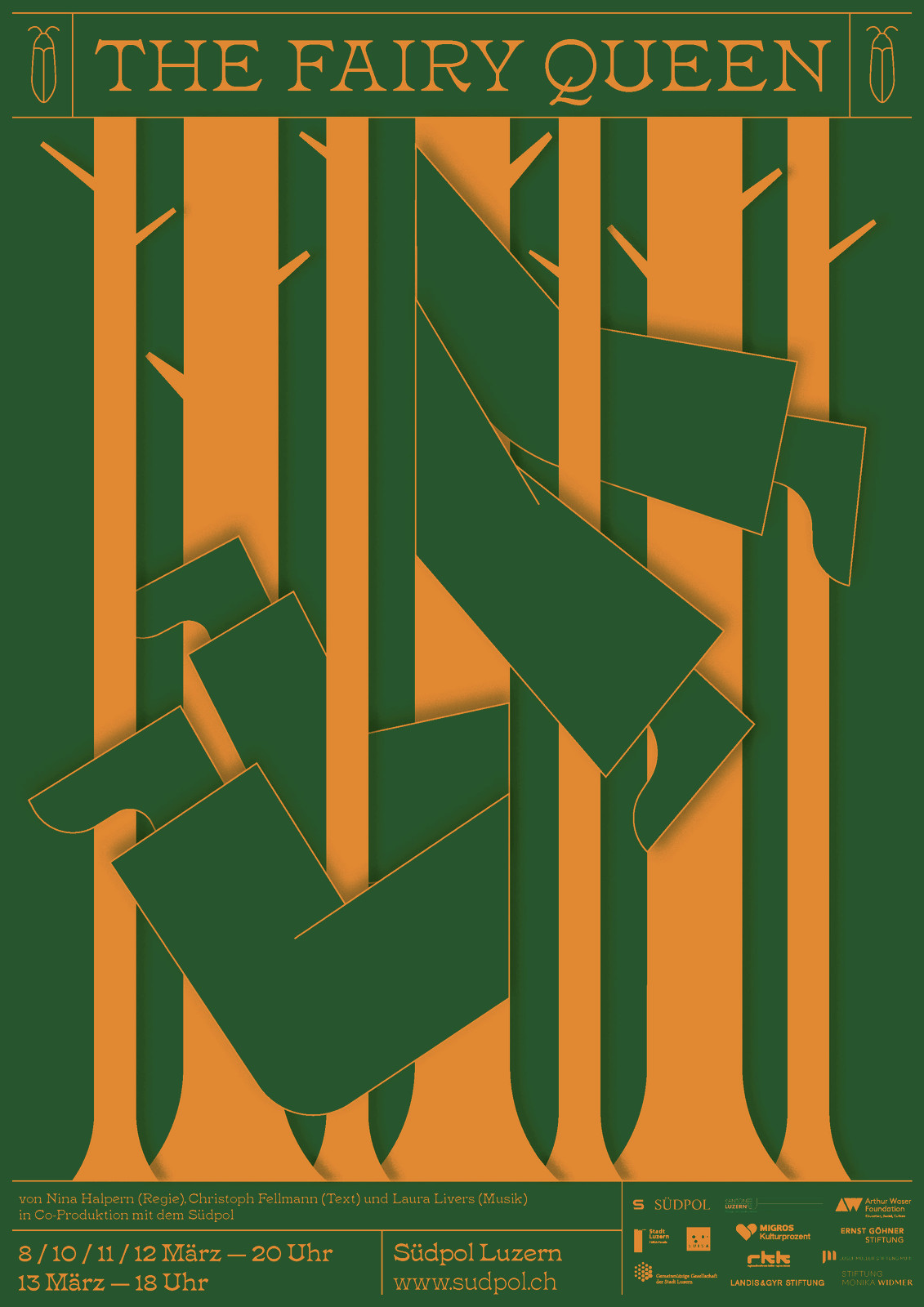 “The Fairy Queen”, 2022, by Nicole Brugger - typo/graphic posters