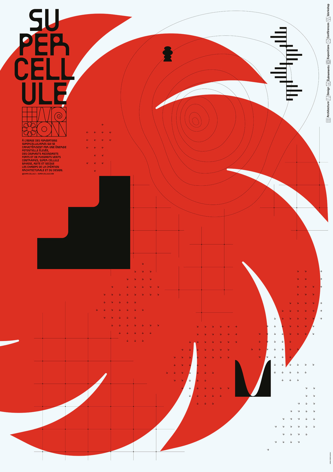 “Super Cellule”, 2022, by Pierre Jeanneau - typo/graphic posters