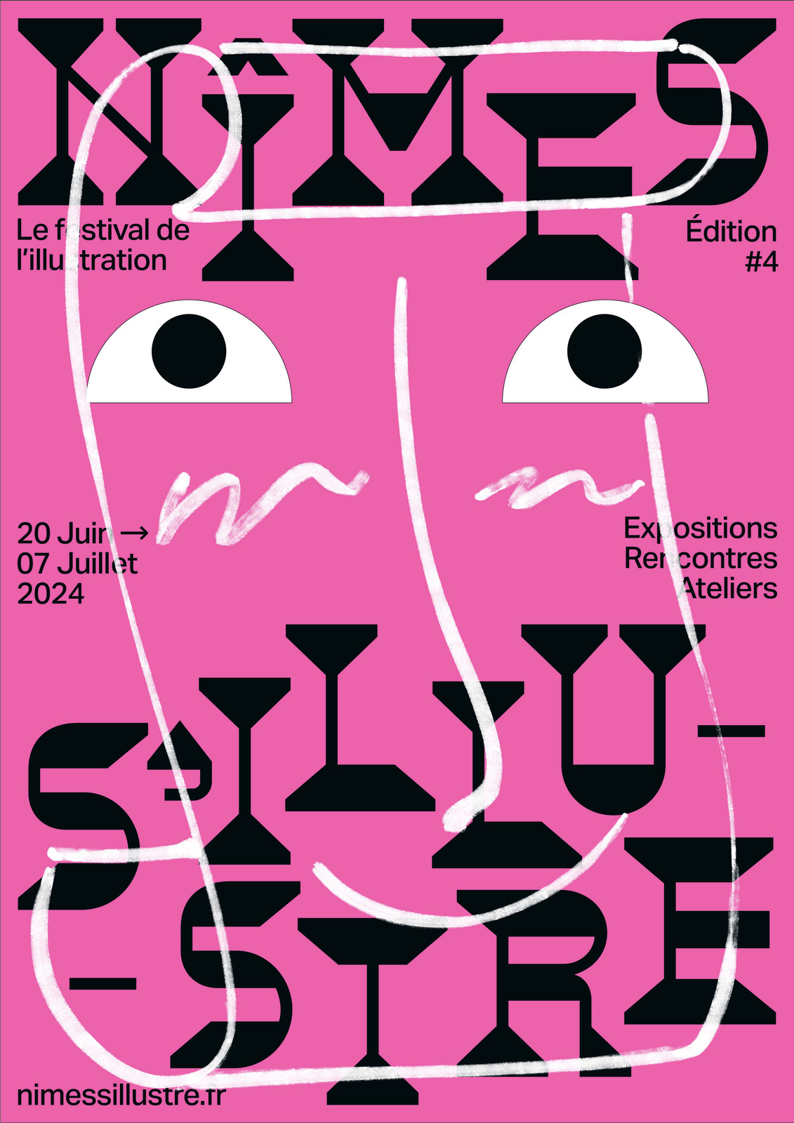 “Nîmes s'illustre 2024”, 2024, by Pierre Jeanneau - typo/graphic posters