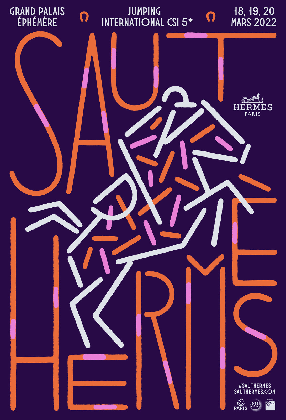 “Saut Hermès 2022”, 2022, by Pierre Jeanneau - typo/graphic posters