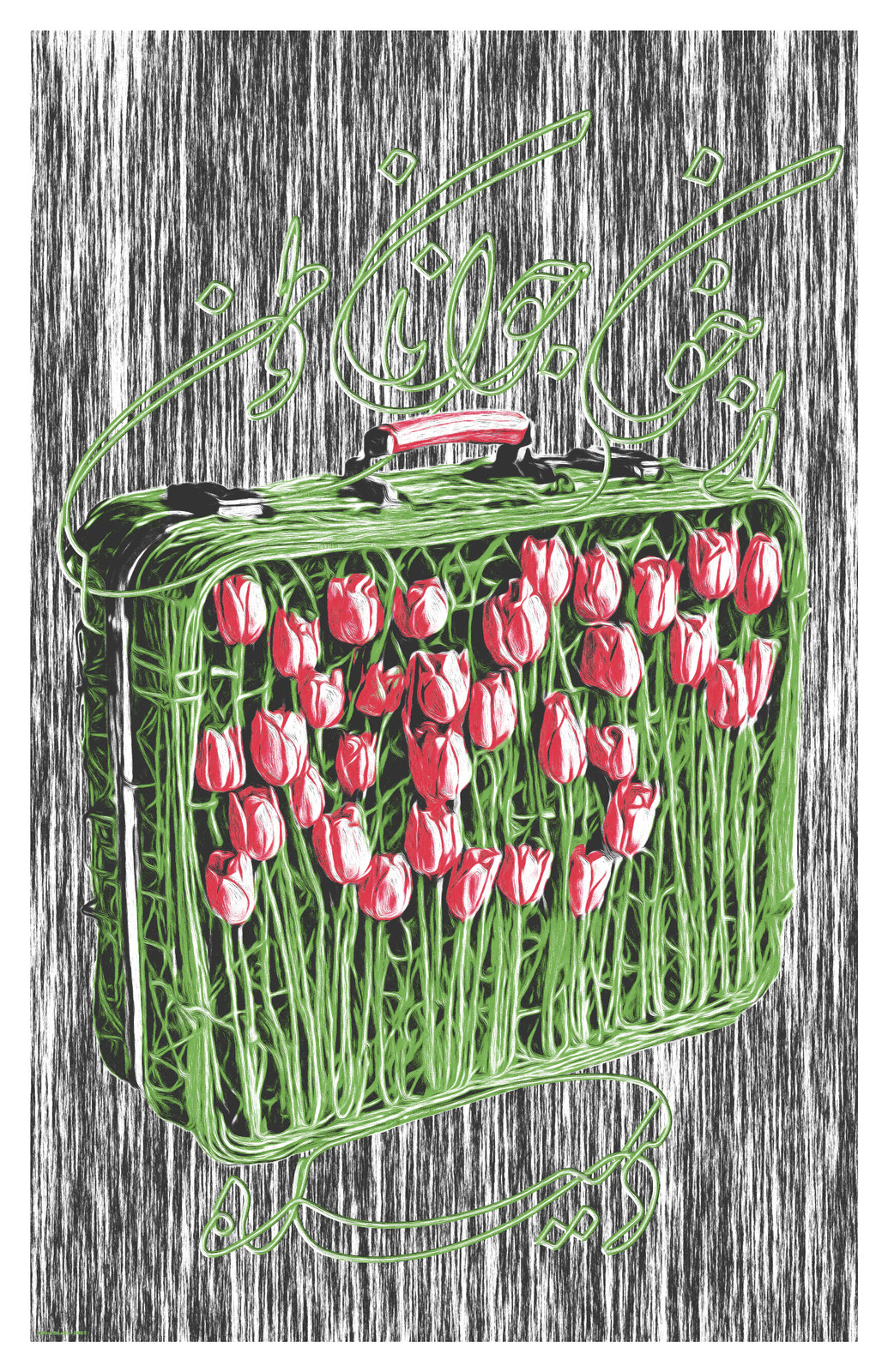 “Tulips rise from the blood of the nation's youth”, 2023, by Rambod ...