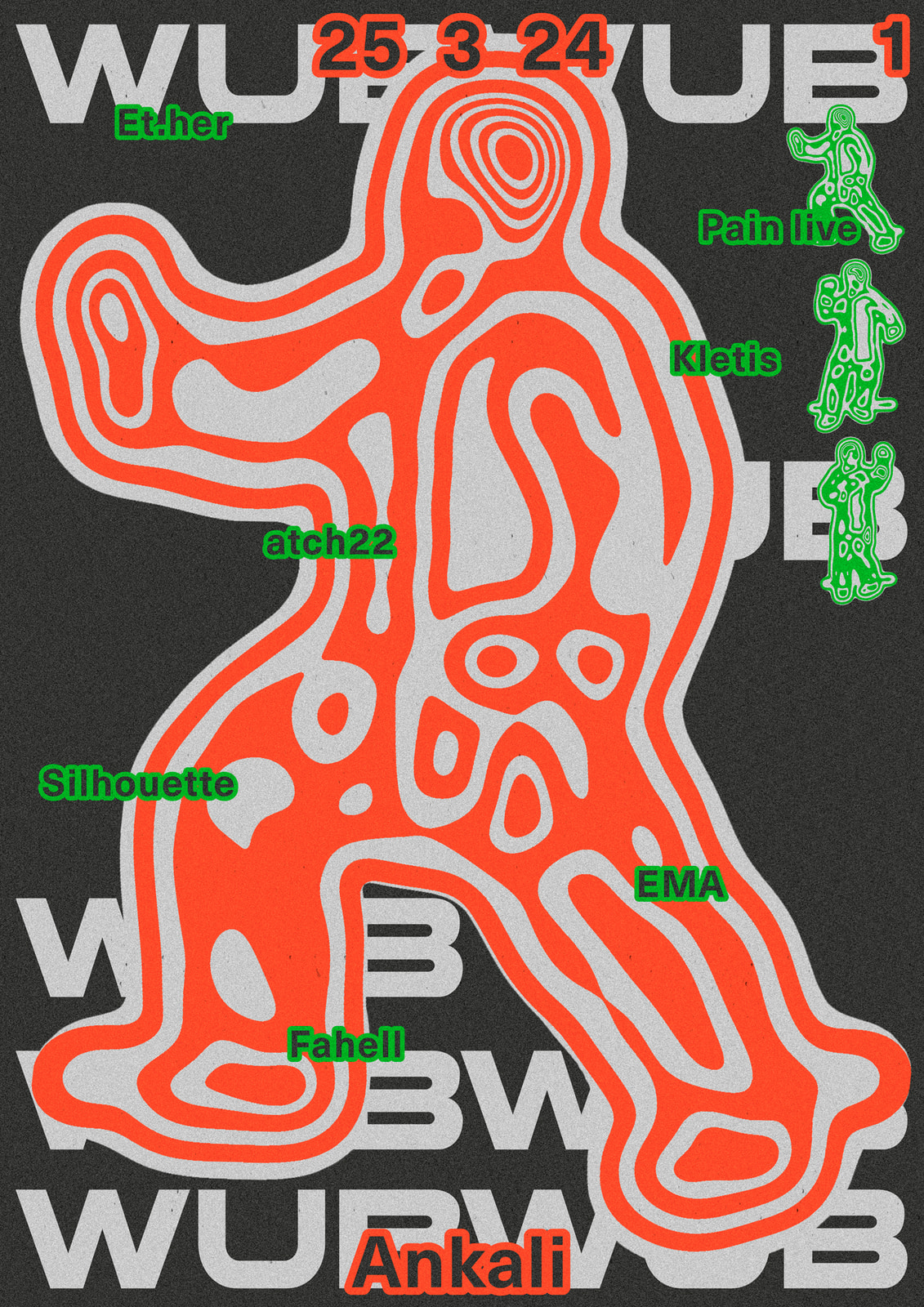 “WUBWUB #1”, 2024, by Robert Radziejewski - typo/graphic posters