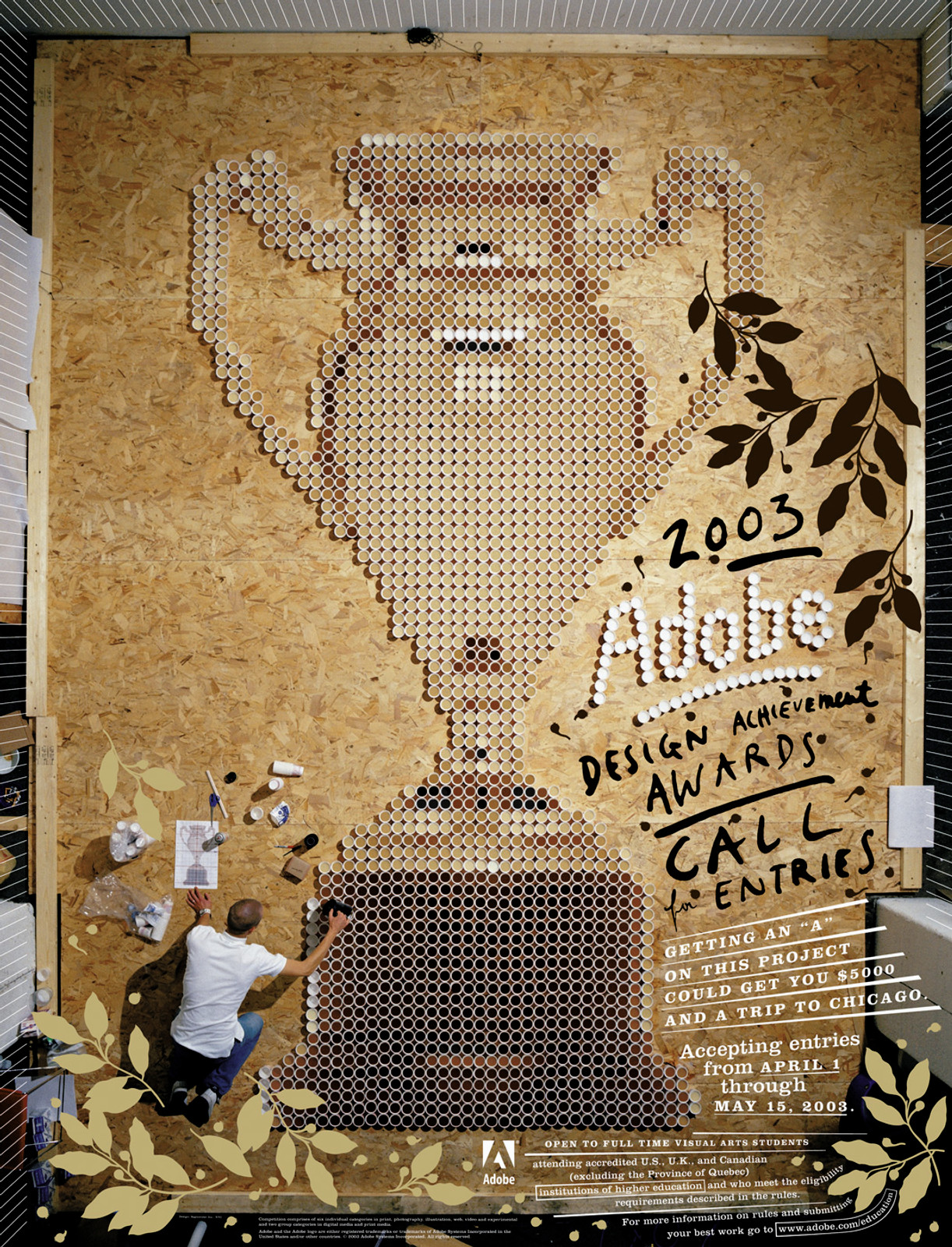 “adobe poster”, 2003, by Sagmeister inc., Matthias Ernstberger - typo ...